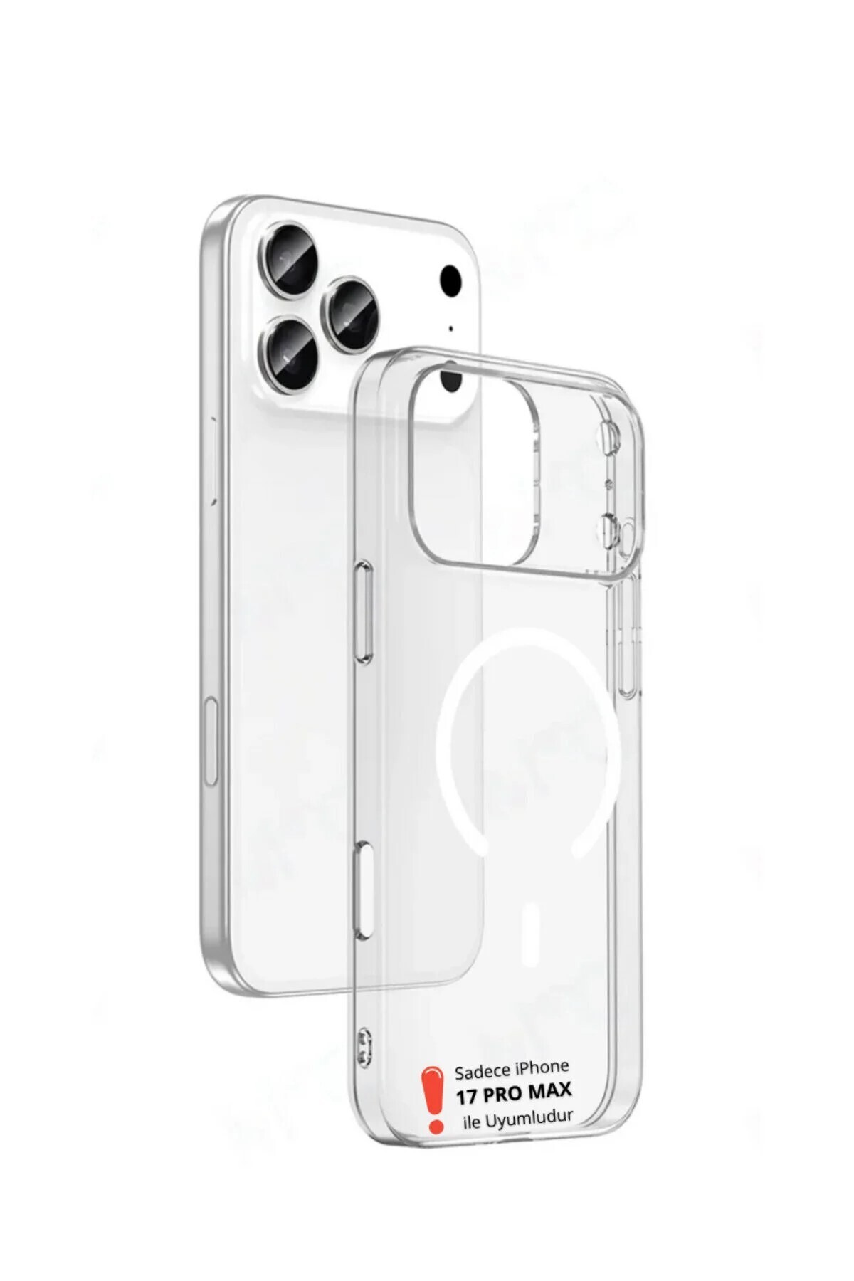 MUS10 iPhone 17 Pro Max Uyumlu Lüx Serisi Yumuşak Esnek Şeffaf Silikon ...