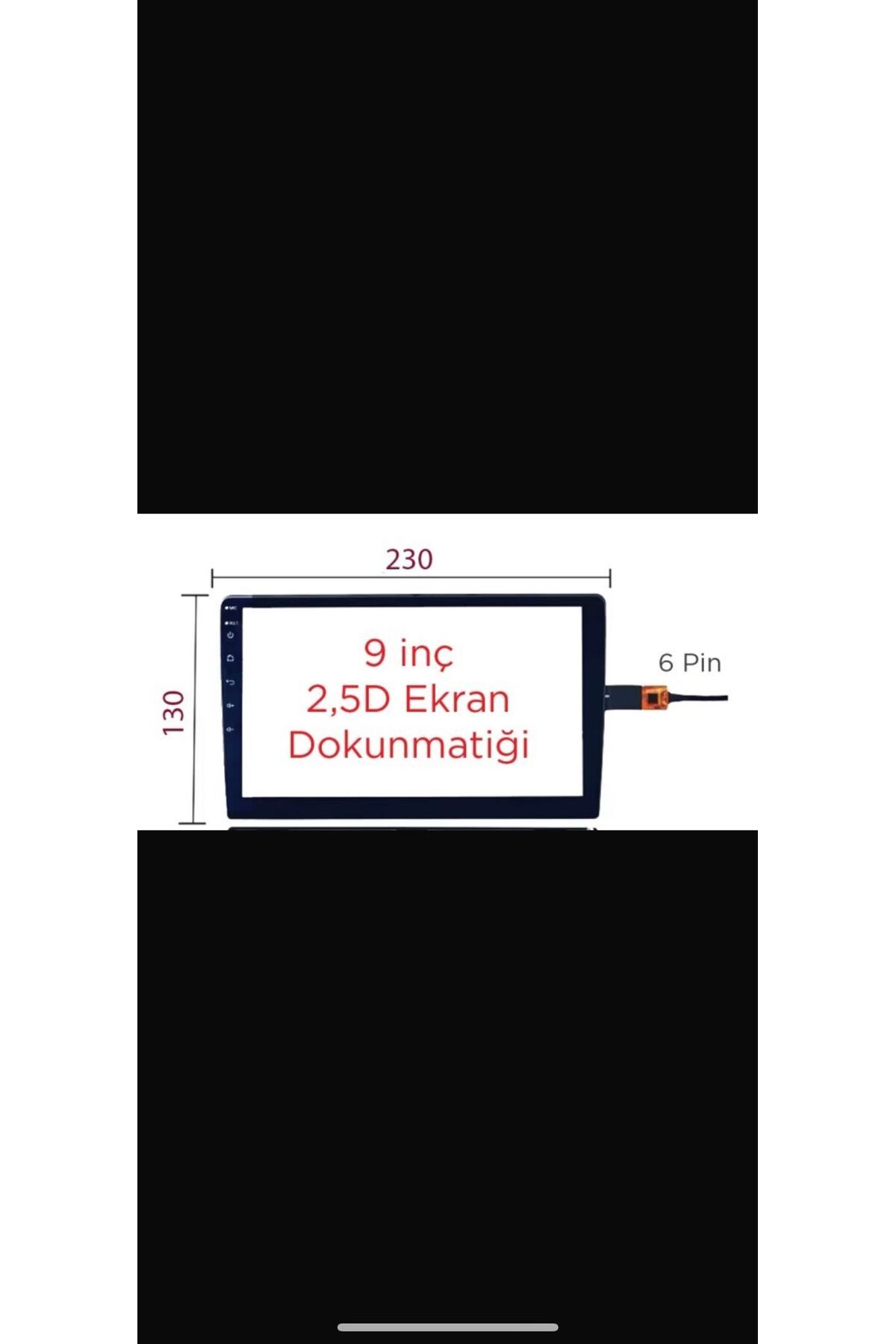 Grade Power 9 inç multimedya dokunmatik ekrani dış cam DOKUNMATİK EKRAN ...