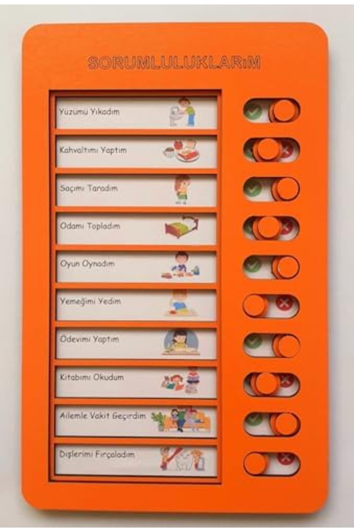 Mena Rise Eğitici Günlük Rutin Checklist Görev Ve Sorumluluk Tablosu ...