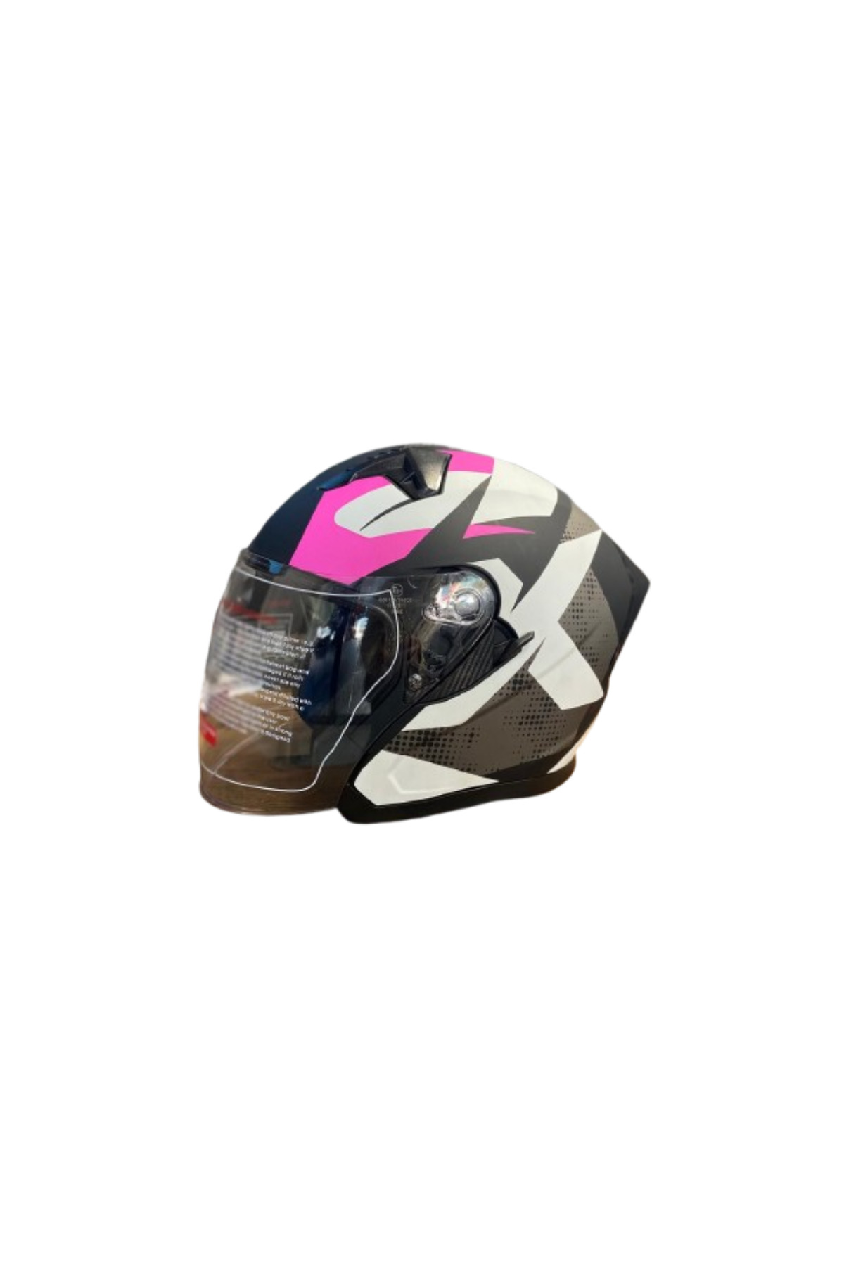 motorite MP MAT SİYAH PEMBE YARIM ŞEFFAF VİZÖR KASK - Fiyatı, Yorumları