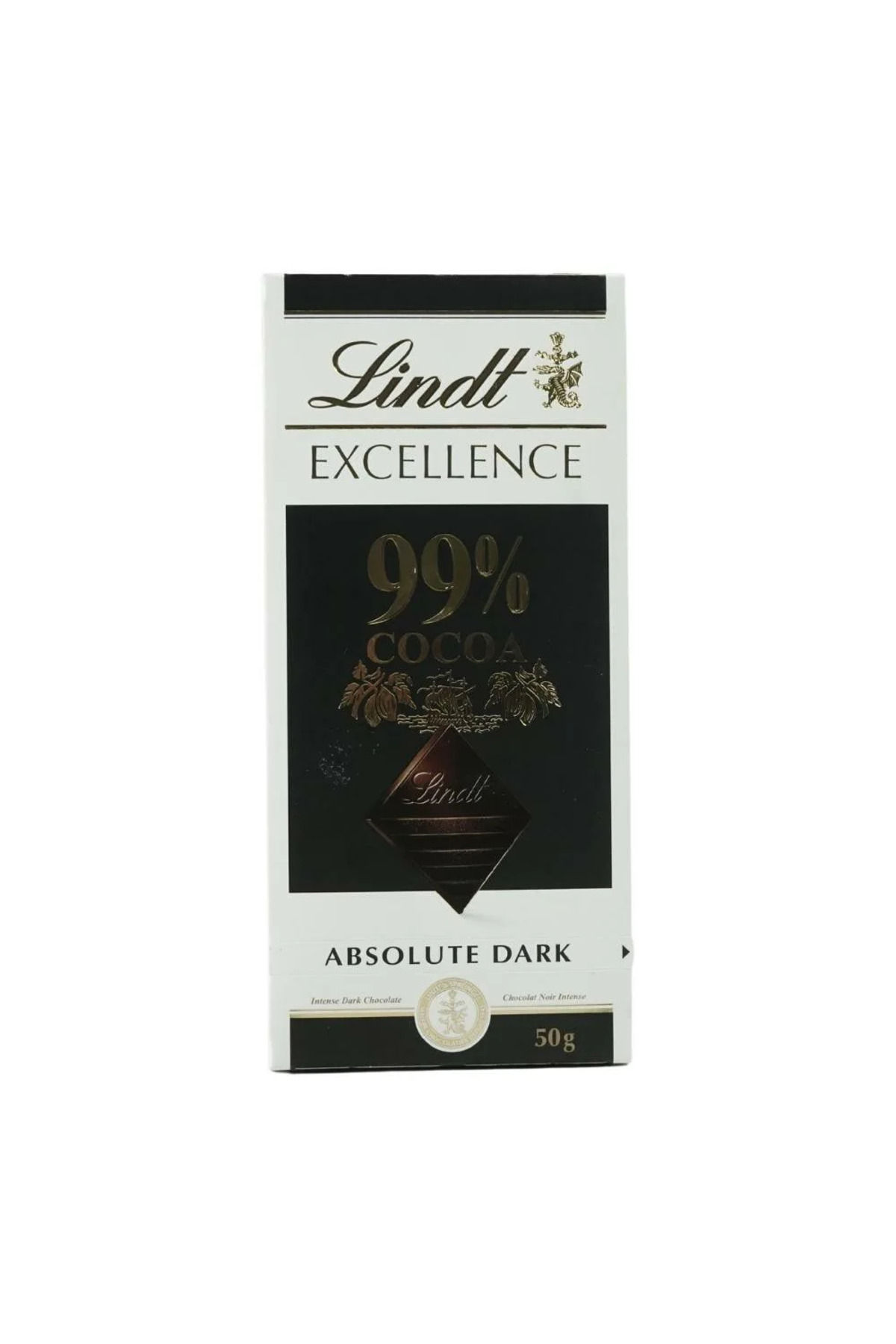 Lindt Excellence Extra Fine Rich Absolute Dark Chocolate with 99% Cocoa ...