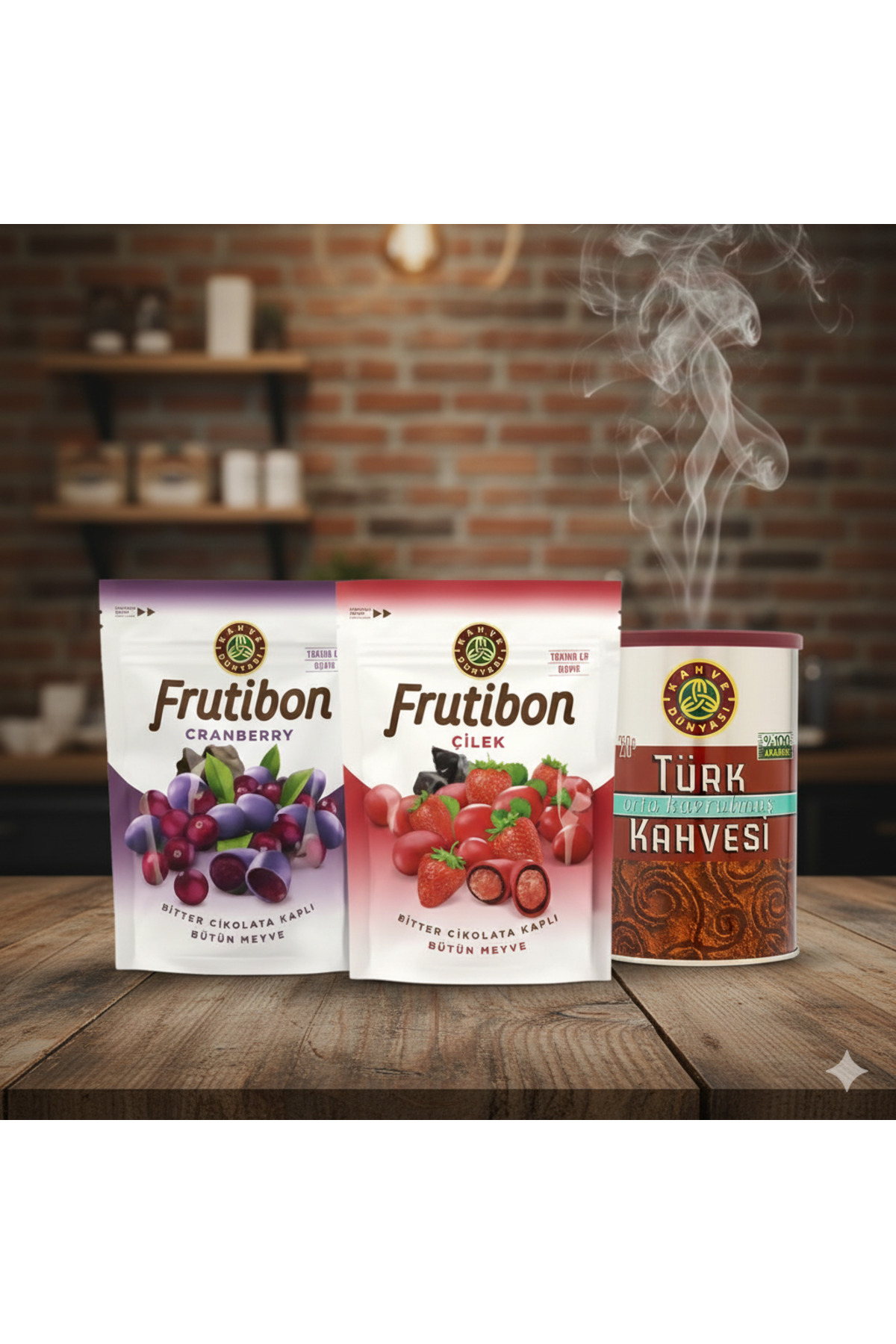 Kahve Dünyası TÜRK KAHVESİ ORTA KAVRULMUŞ ÖĞÜT. 250G TENEKE X Frutibon ...