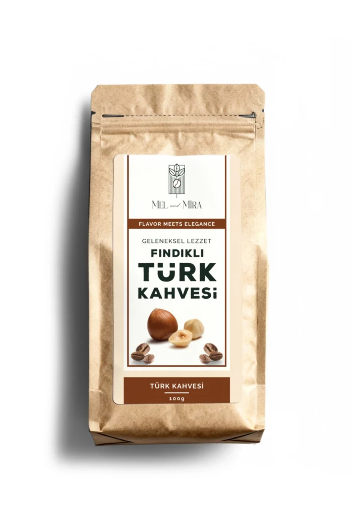 Mel and Mira Hazelnut Turkish Coffee 200g, Fındık Aromalı Türk Kahvesi ...