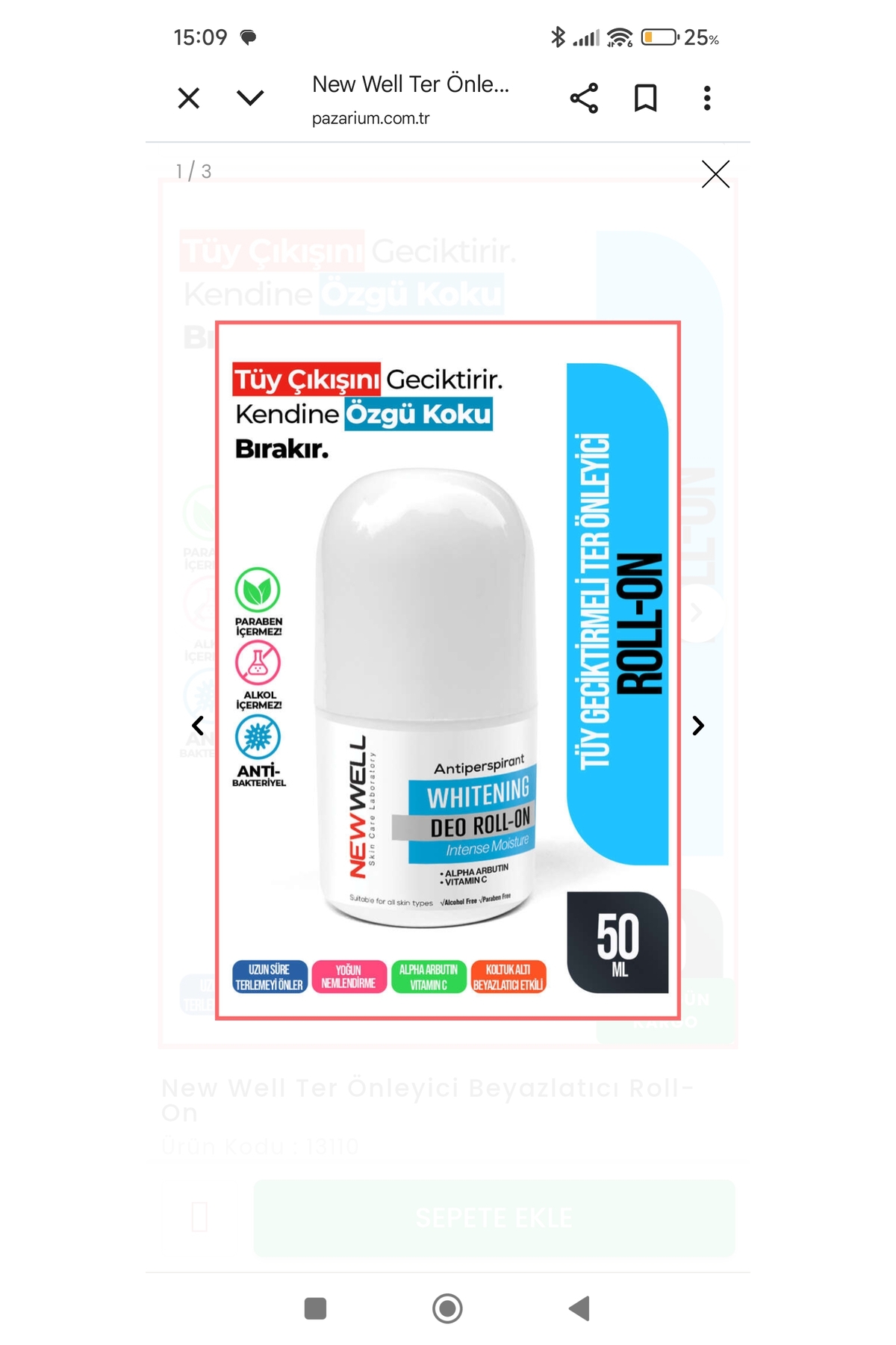 New Well Roll-On Beyazlatıcı Etkili 50 ML - Fiyatı, Yorumları