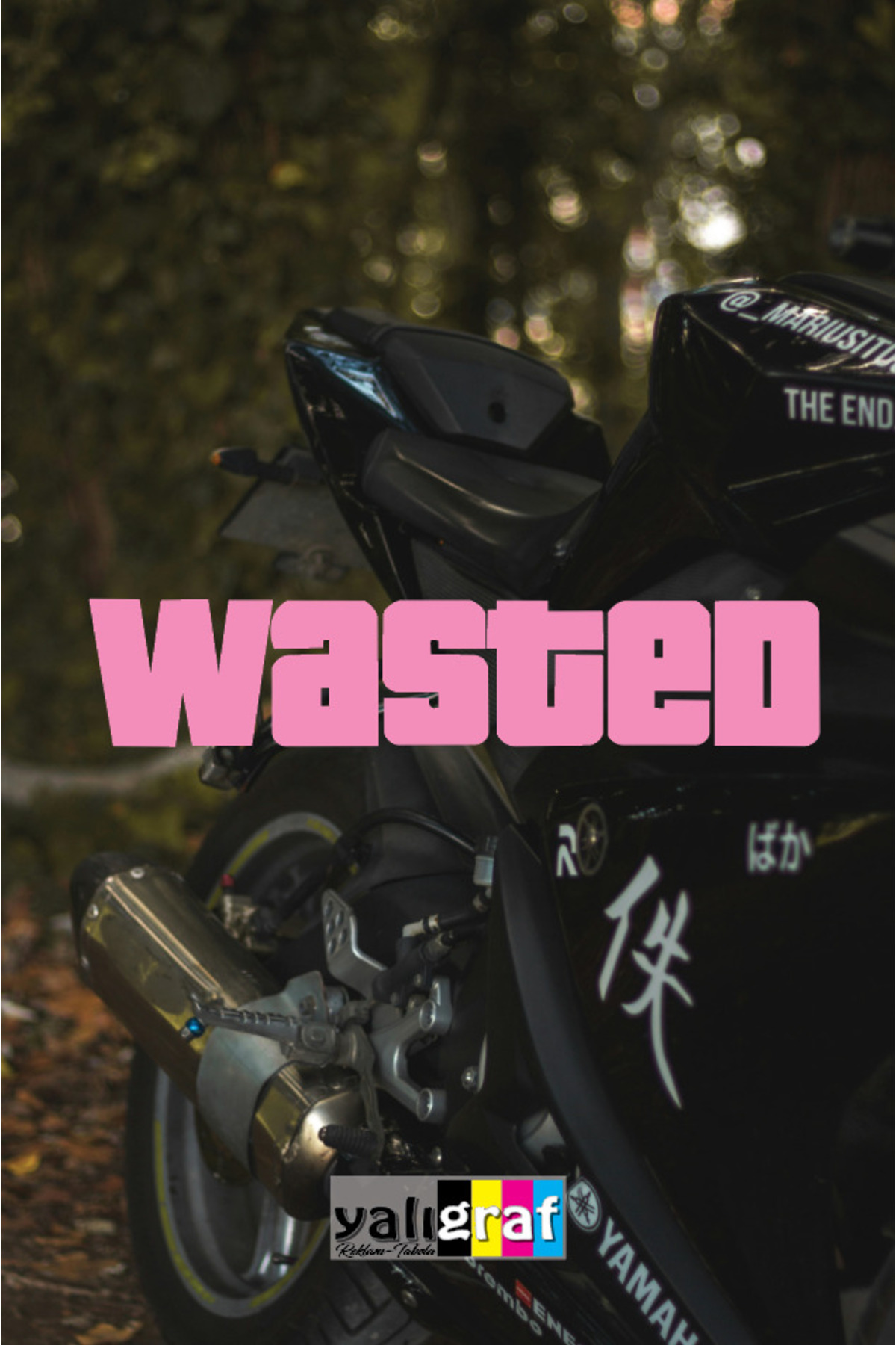 Yalıgraf Reklam Tabela Wasted Motor Sticker 16x3 cm - Fiyatı, Yorumları