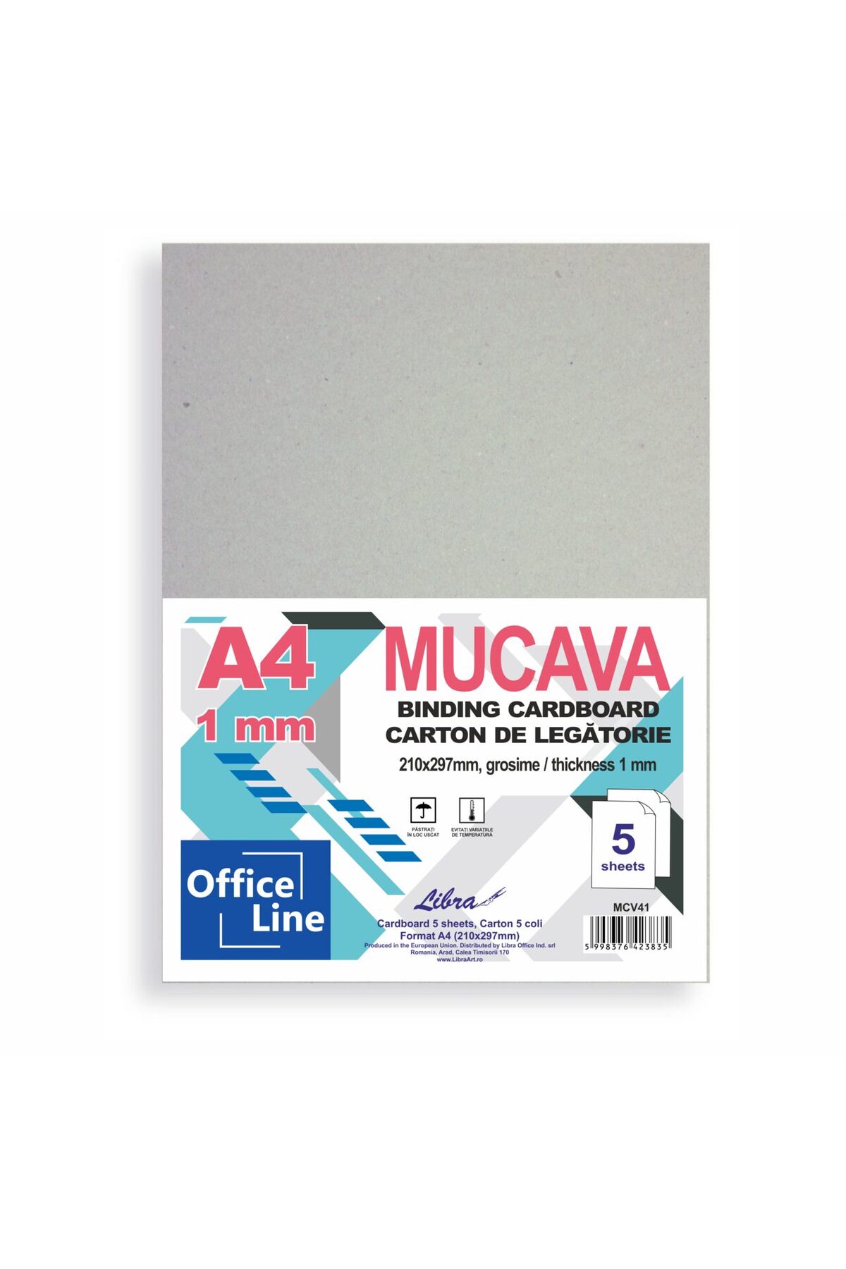 Libra Carton de legatorie / Mucava A4 cu grosimea de 1 mm set 5 coli ...