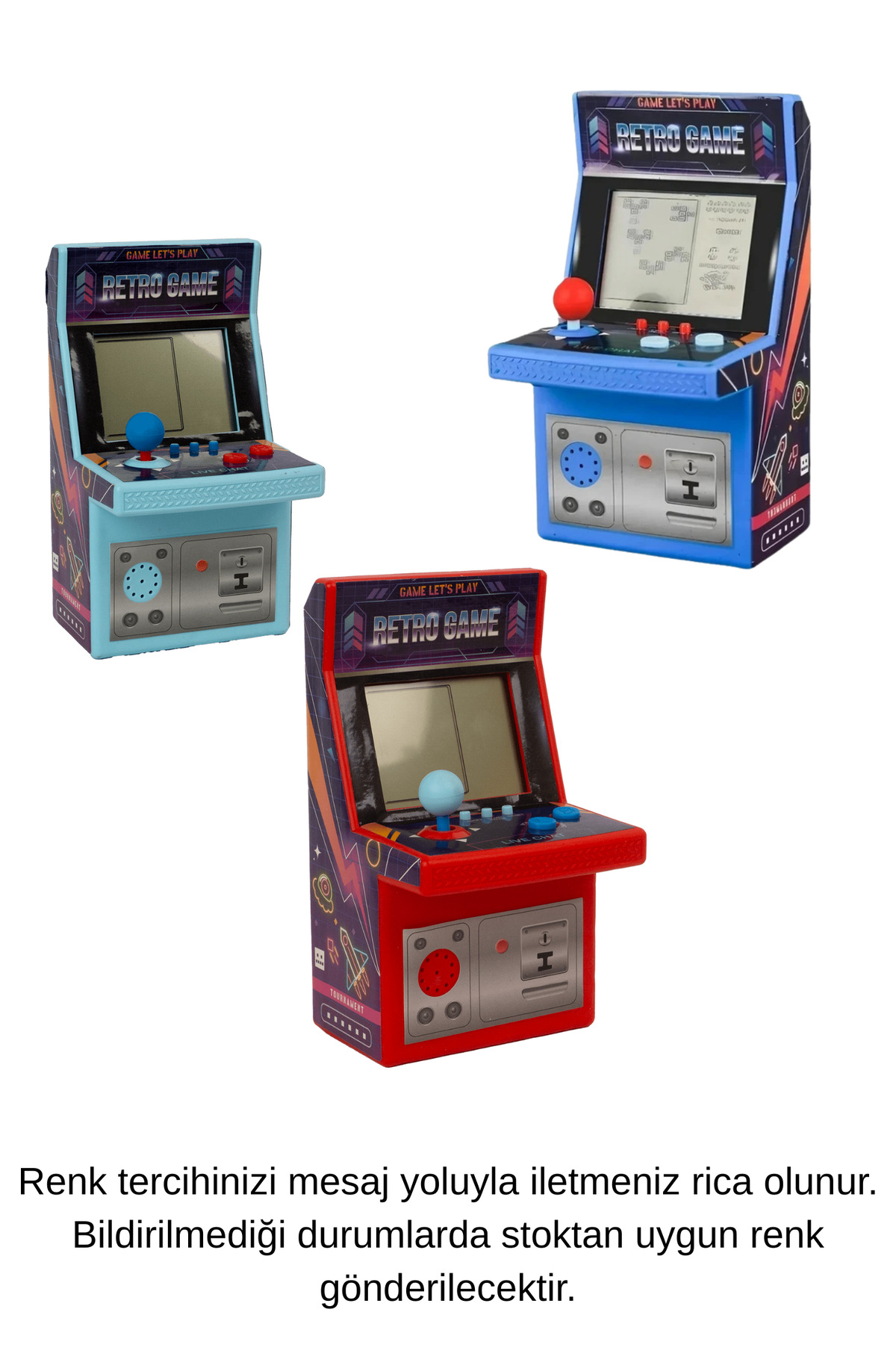TOYFEST Retro Games Mini Arcade Oyun Konsolu – Taşınabilir Tetris ...
