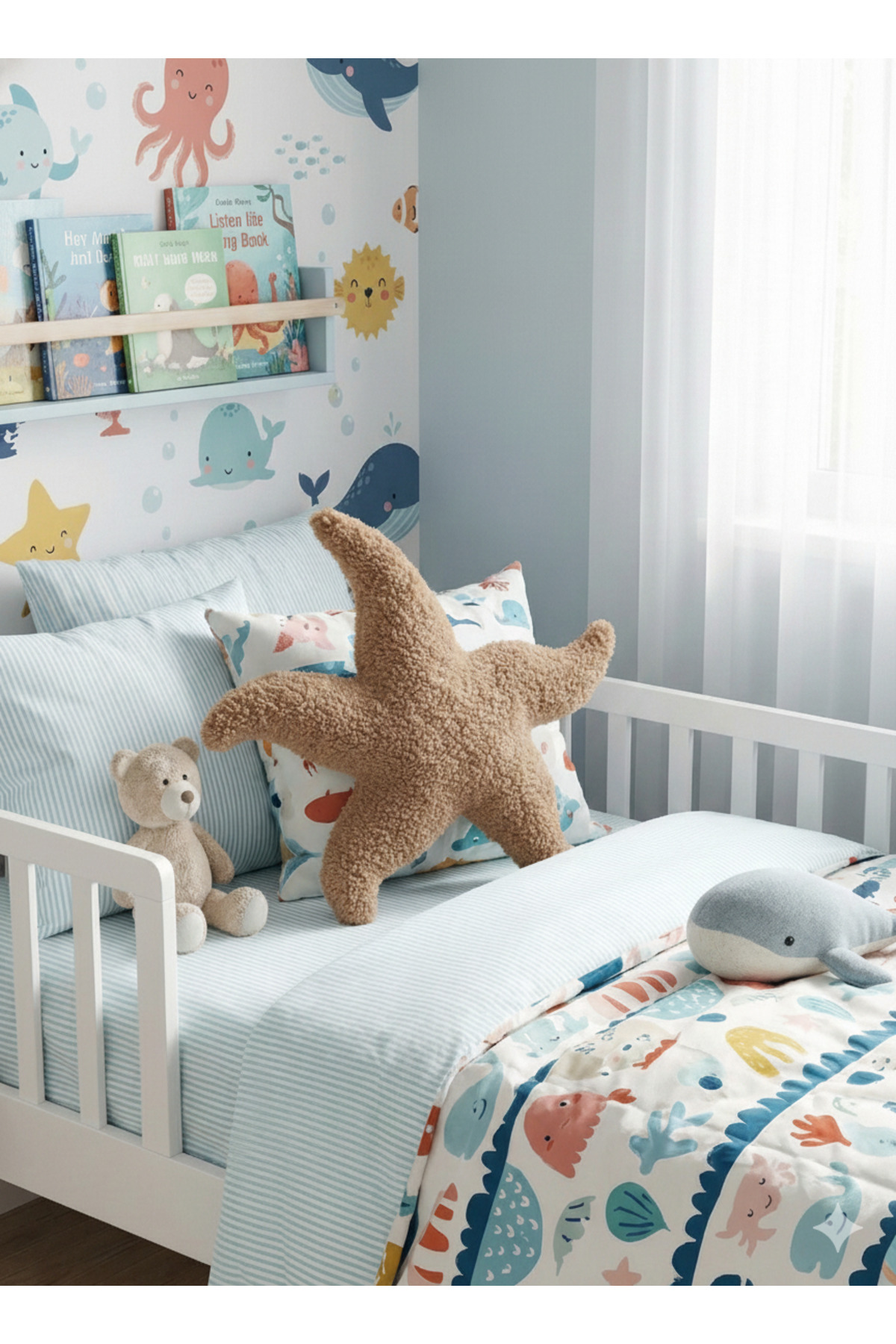 pufftable peluş deniz yıldızı yastık kırlent içi dolgulu camel kahve ...