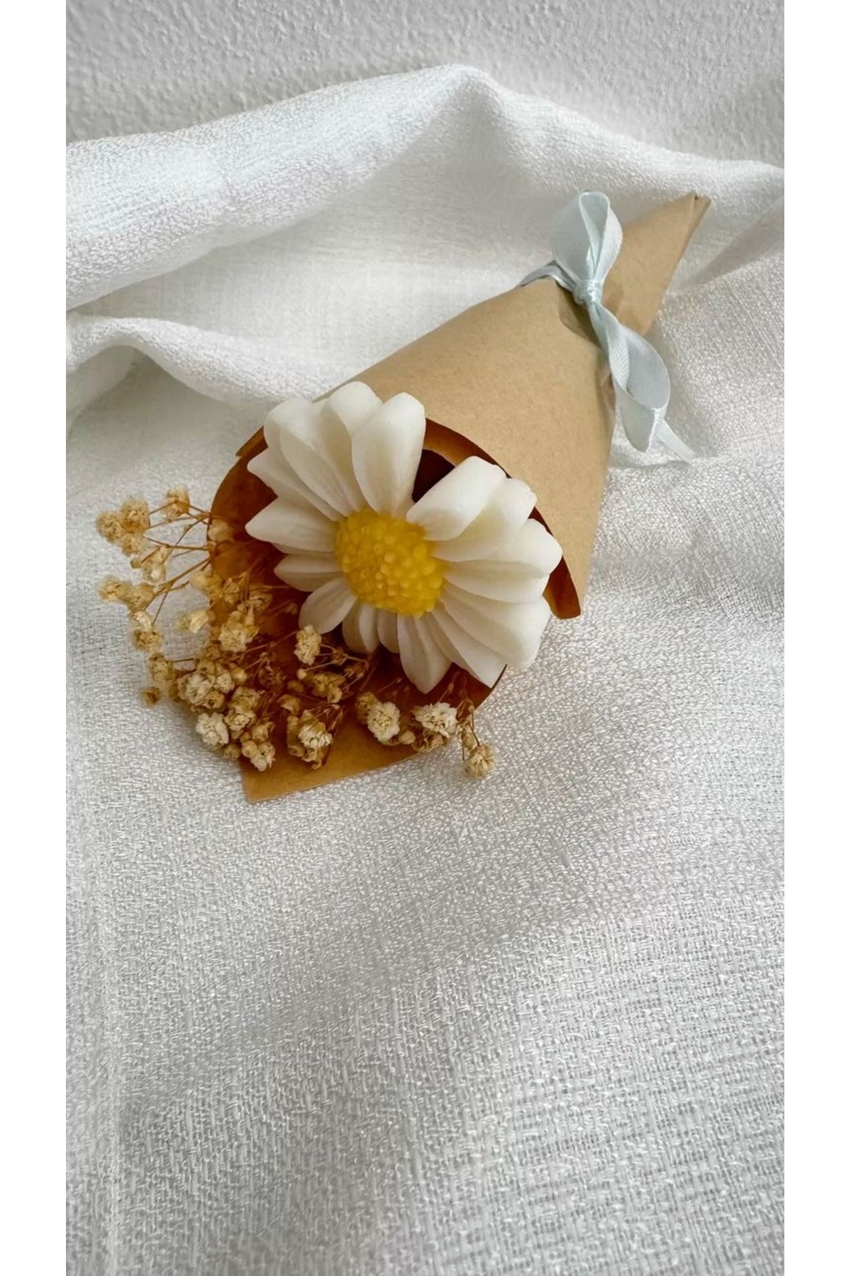 candleandgiftland 10 adet Papatya BEYAZ Mum Buketi Hediyelik Düğün ...