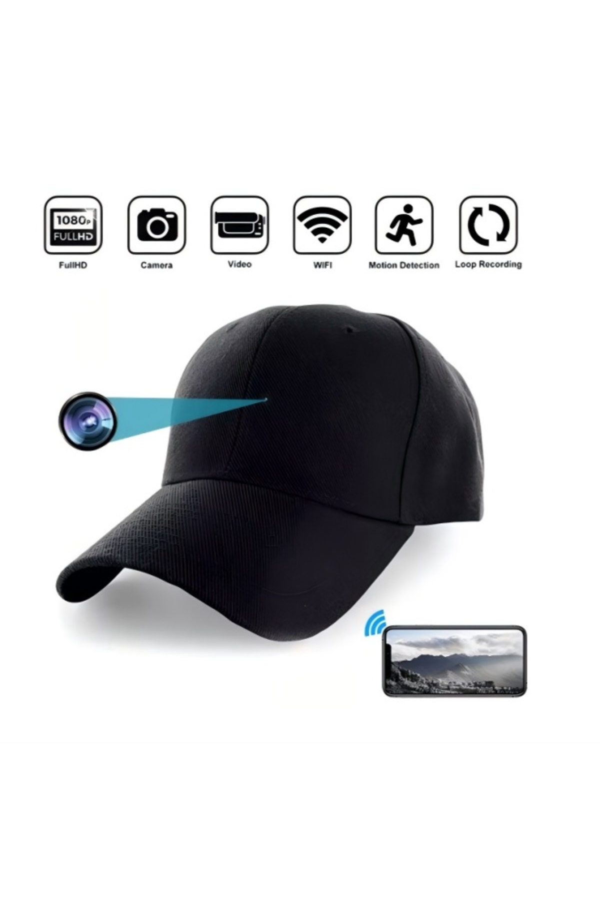Electronic SPY 1080P Wifi Hat Camera – Full HD Night Vision for ...