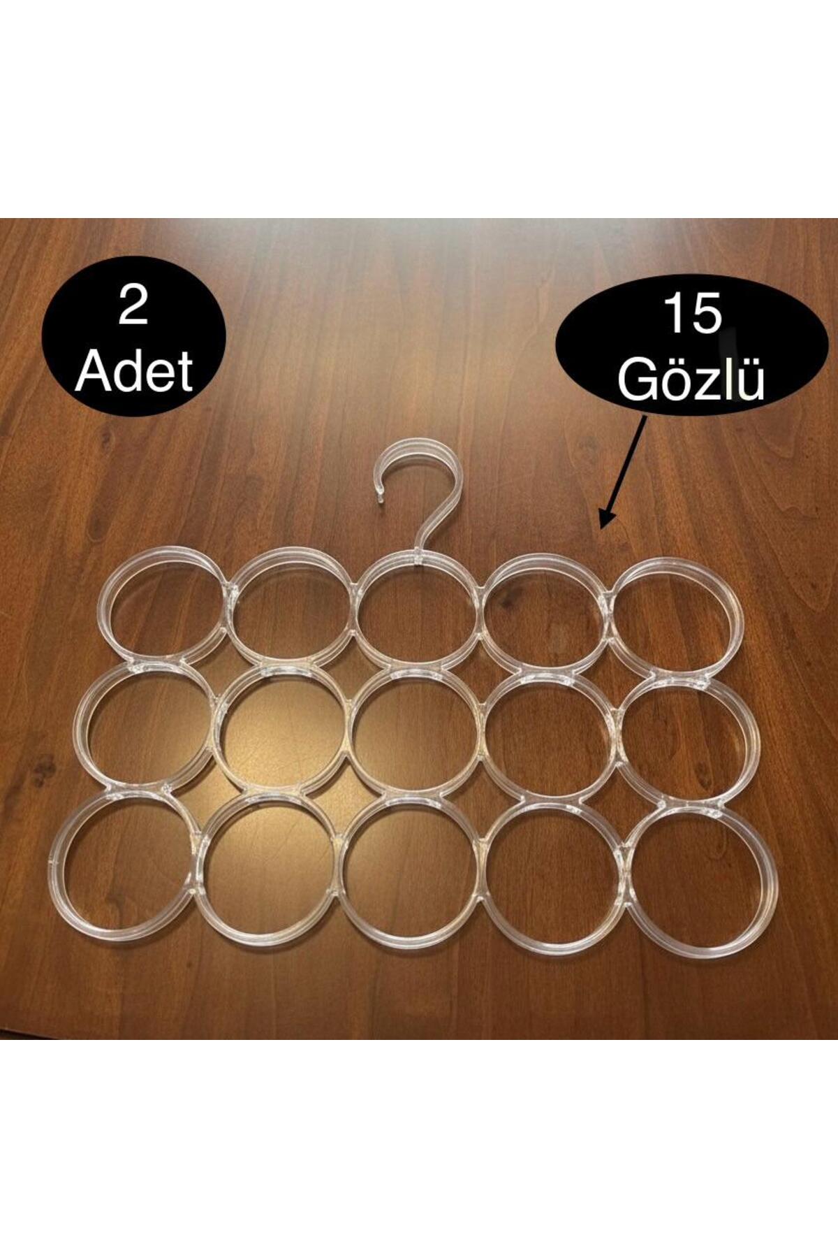 keynova kemer-kıravat-eşarp askısı çok amaçlı {2 ADET} 15 gözlü askı ...