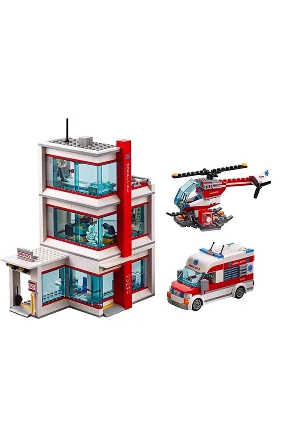Miniso No Original Box 816 pcs City Series Hospital Building Blocks Fit ...
