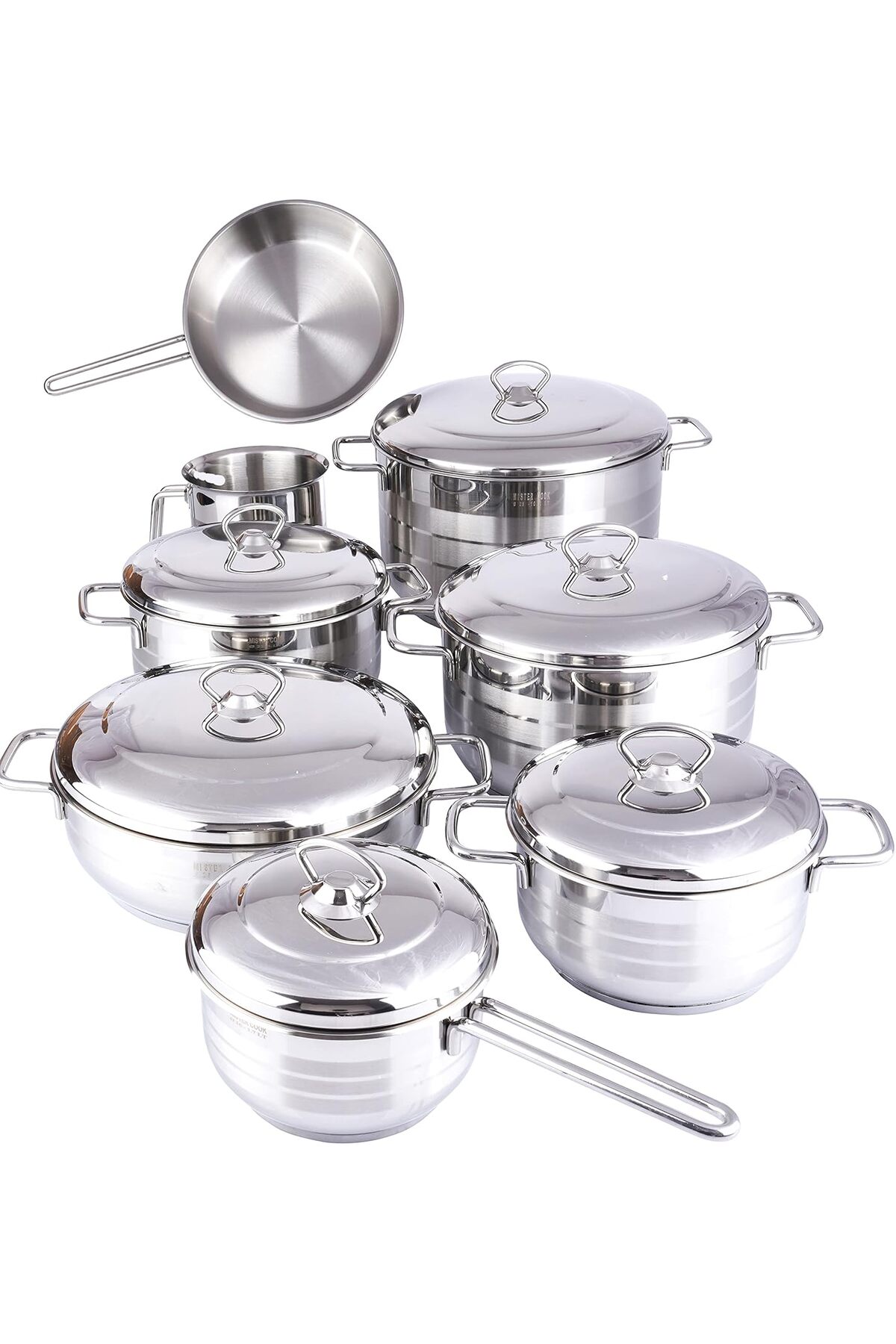 MISTERCOOK Mr Cook 14-Piece Stainless Steel Cookware Set - M, Chef ...