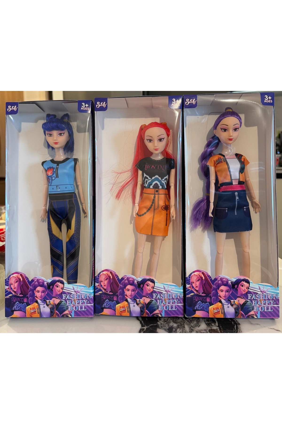 K-POP KPOP DEMON HUNTERS FASHION HAPPY DOLL 30cm HUNTRIX VANATORII DE ...