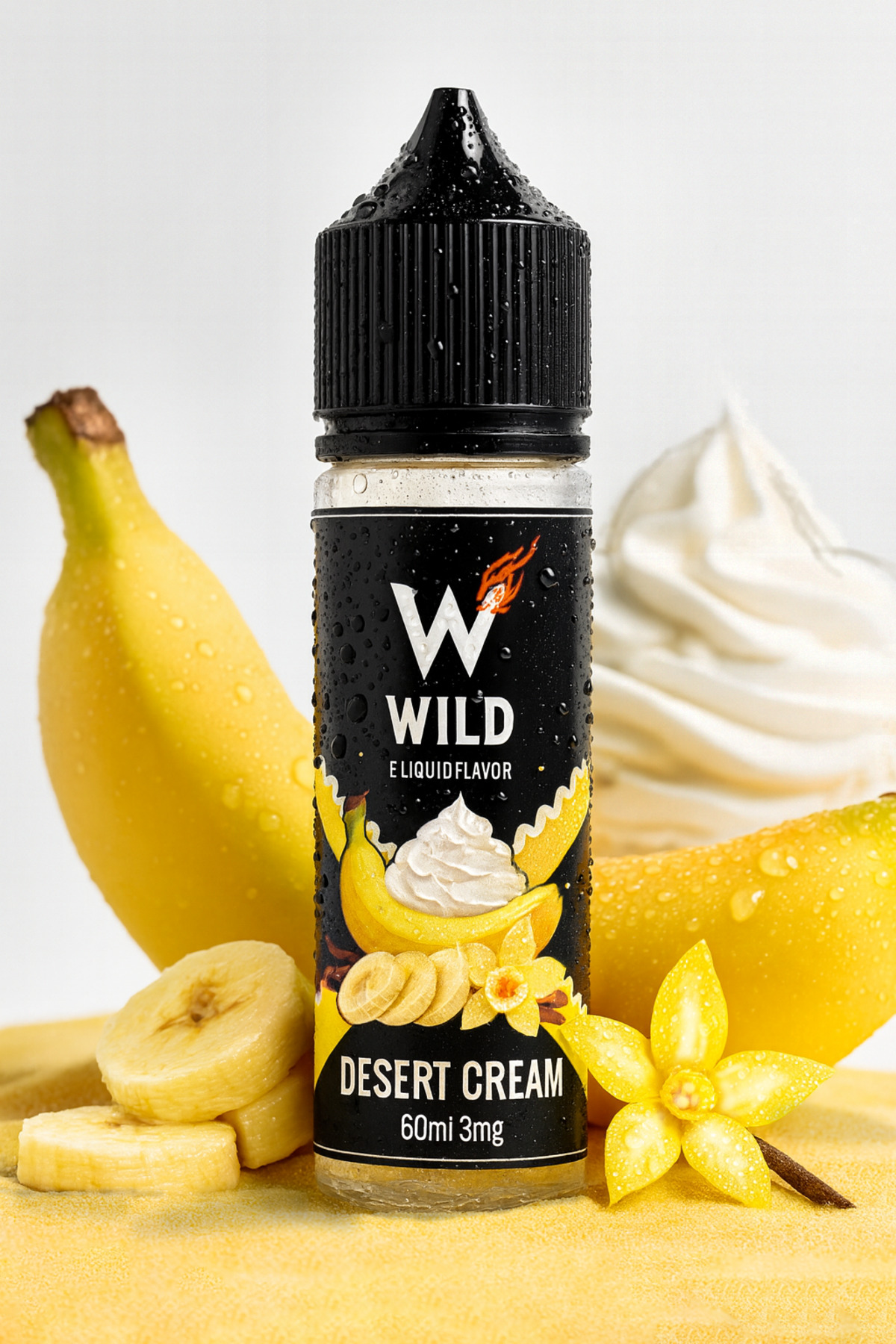 WILD Desert Cream - Premium Likit Aroma 60ml - Muz, Vanilya, Karamel ...
