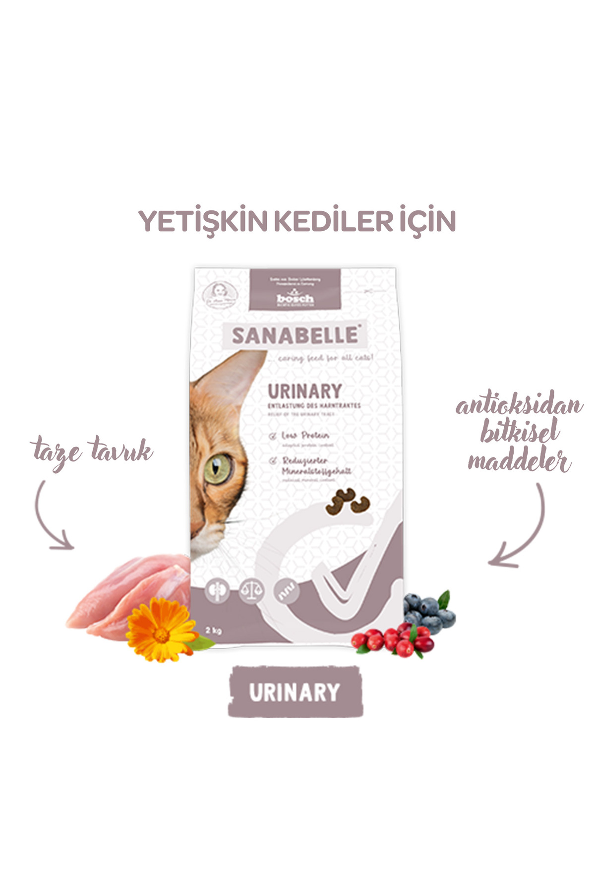 Sanabelle İdrar Yolu Problemli Kediler İçin Urinary Kedi Maması 8 Kg ...