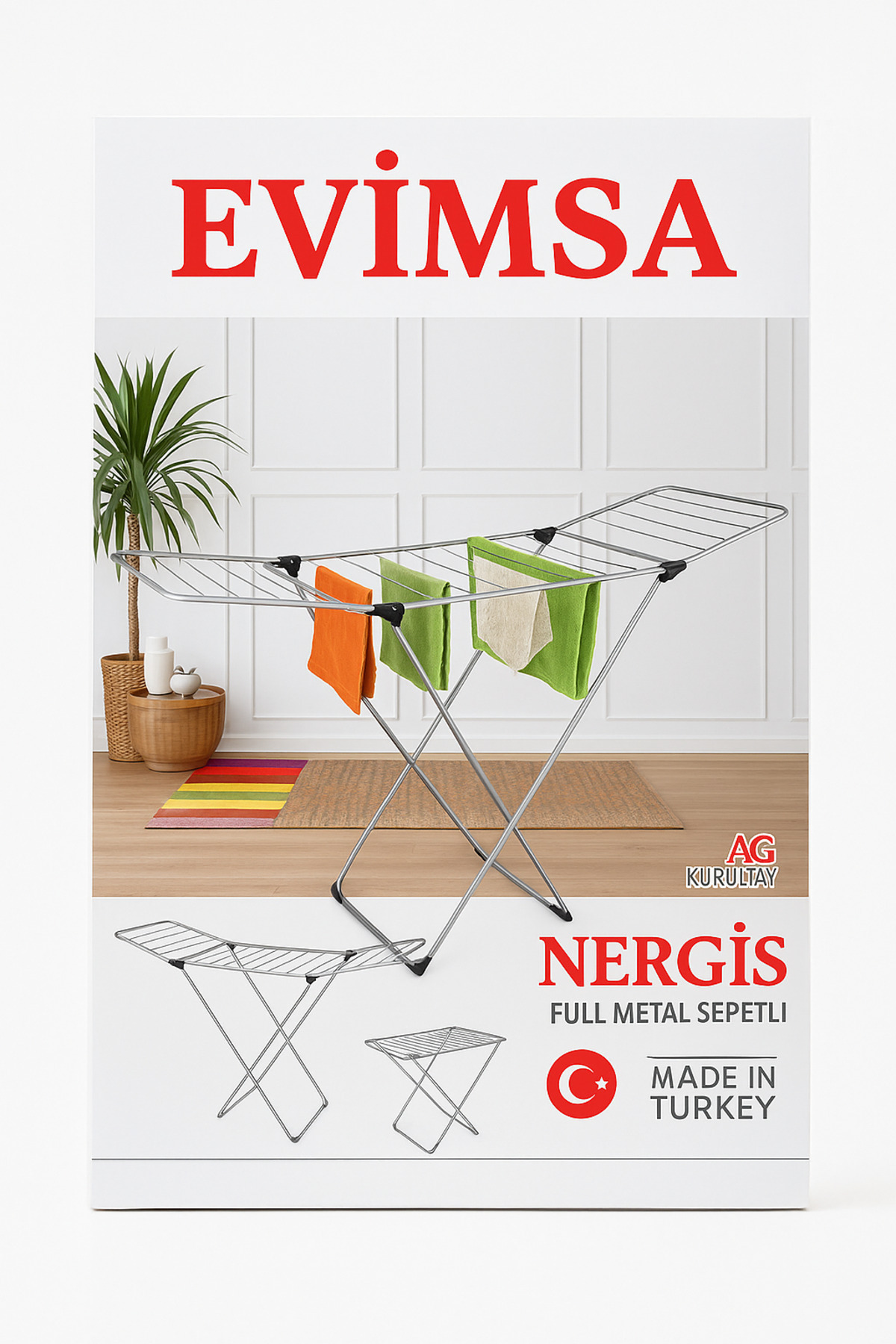 Perlina Çamaşır kurutmalığı büyük boy EVİMSA - Fiyatı, Yorumları