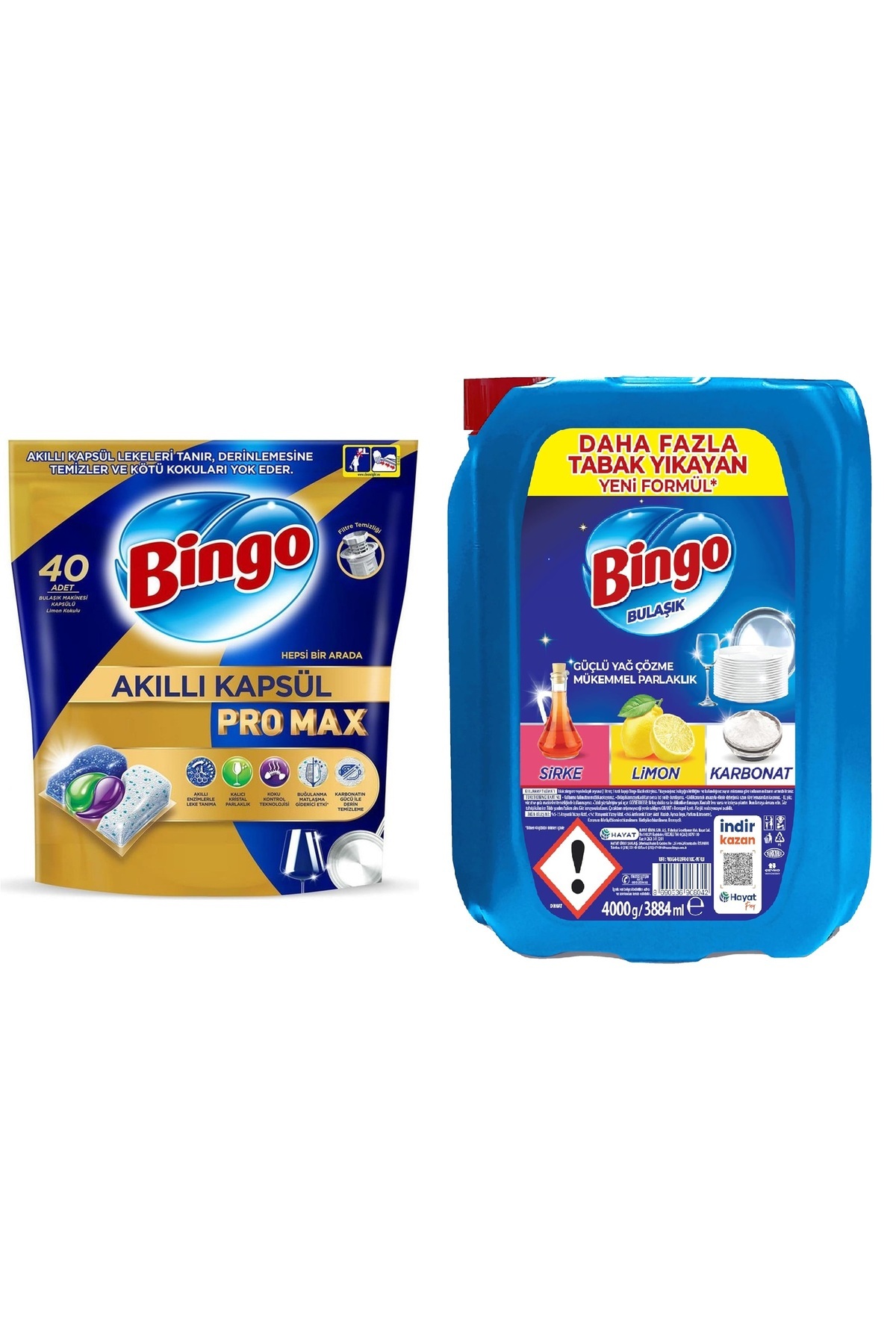 Bingo Smart Bulaşık Makinesi Kapsül Pro Max 40 Lı Tablet & Elde Bulaşık ...