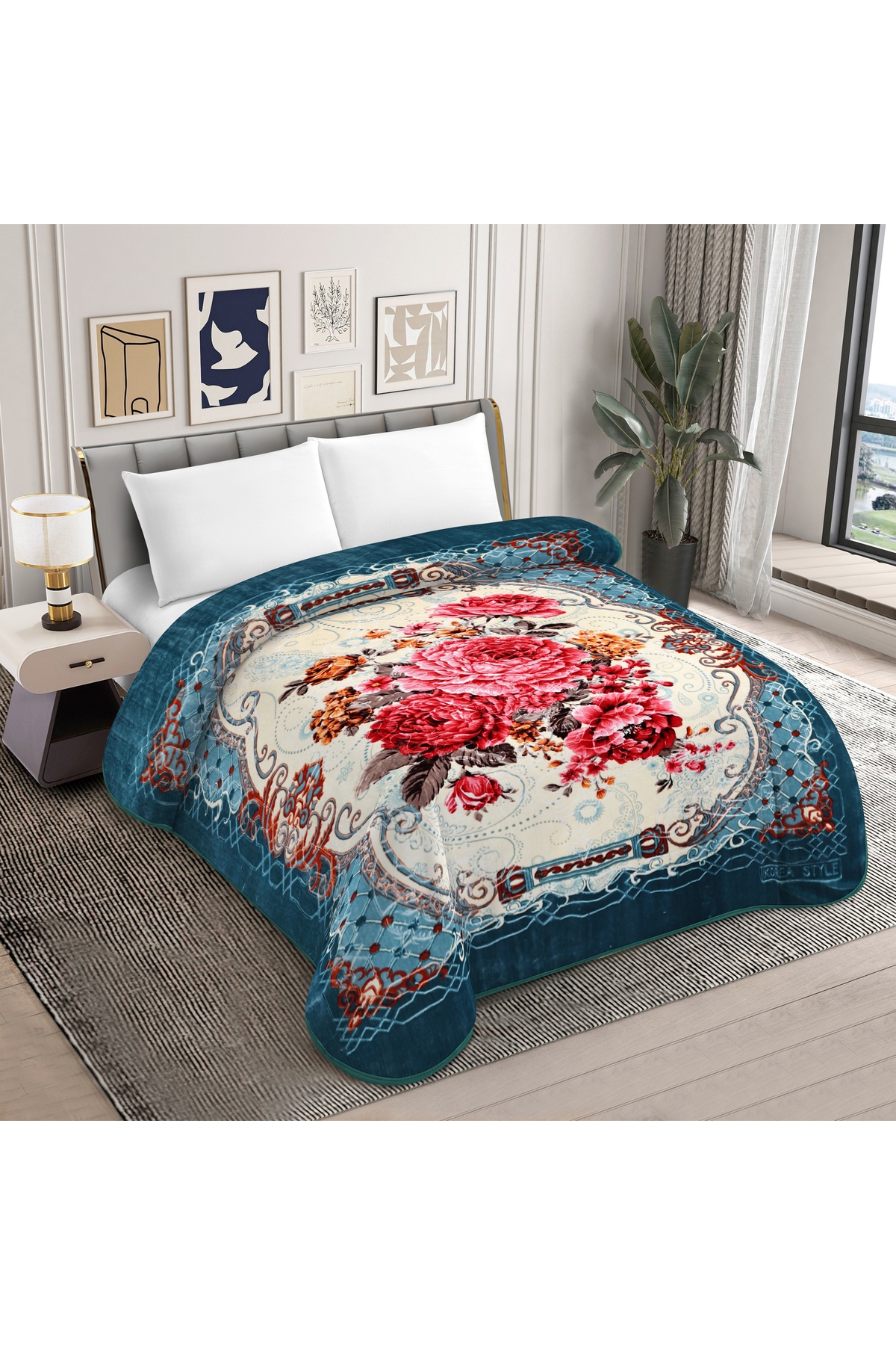 Best Dream Extra Large Double Deluxe Floral Pattern Blanket/Wrapper ...