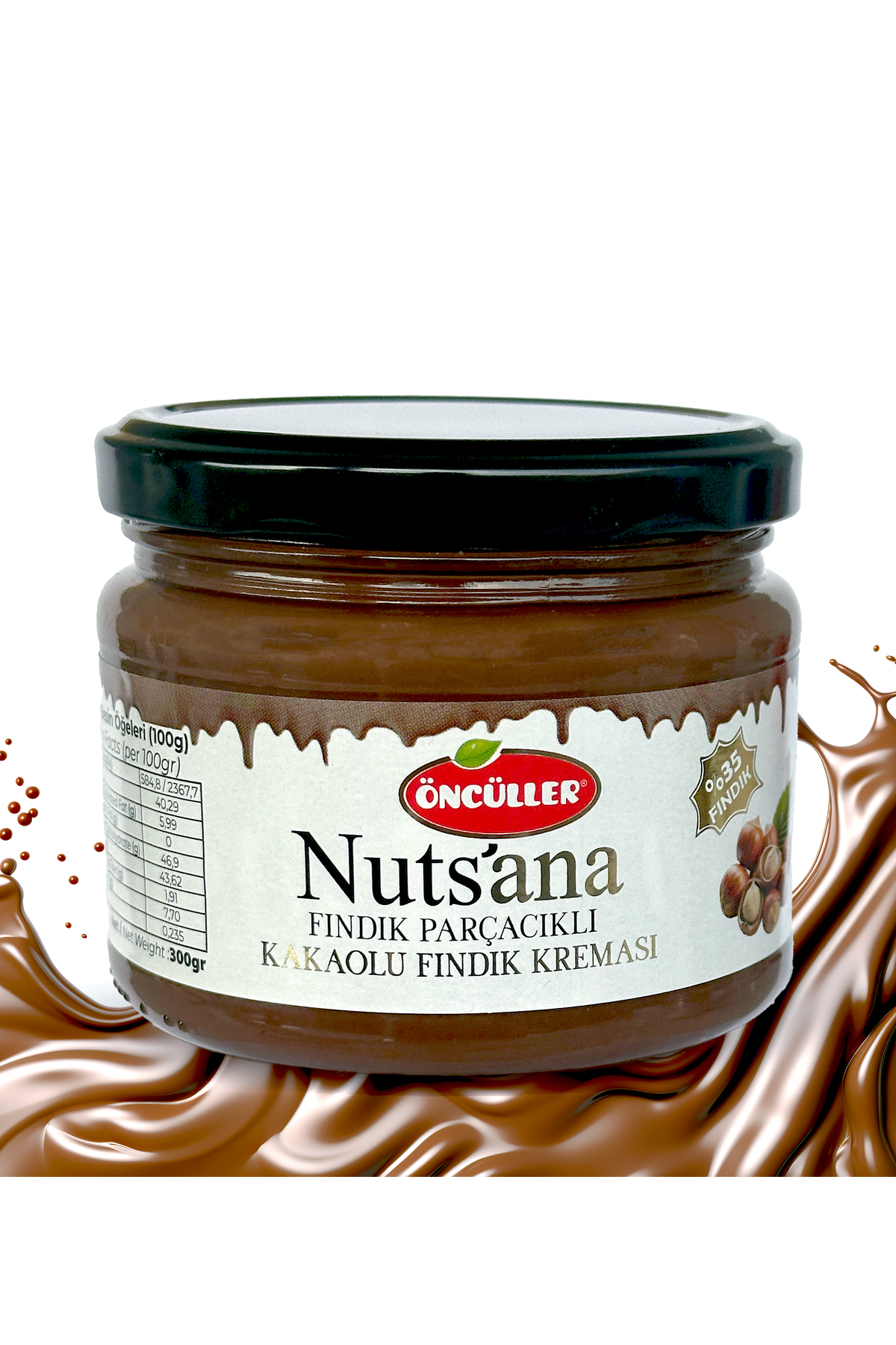Öncüller NUTSANA FINDIK PARÇACIKLI KAKAOLU FINDIK KREMASI 300GR ...