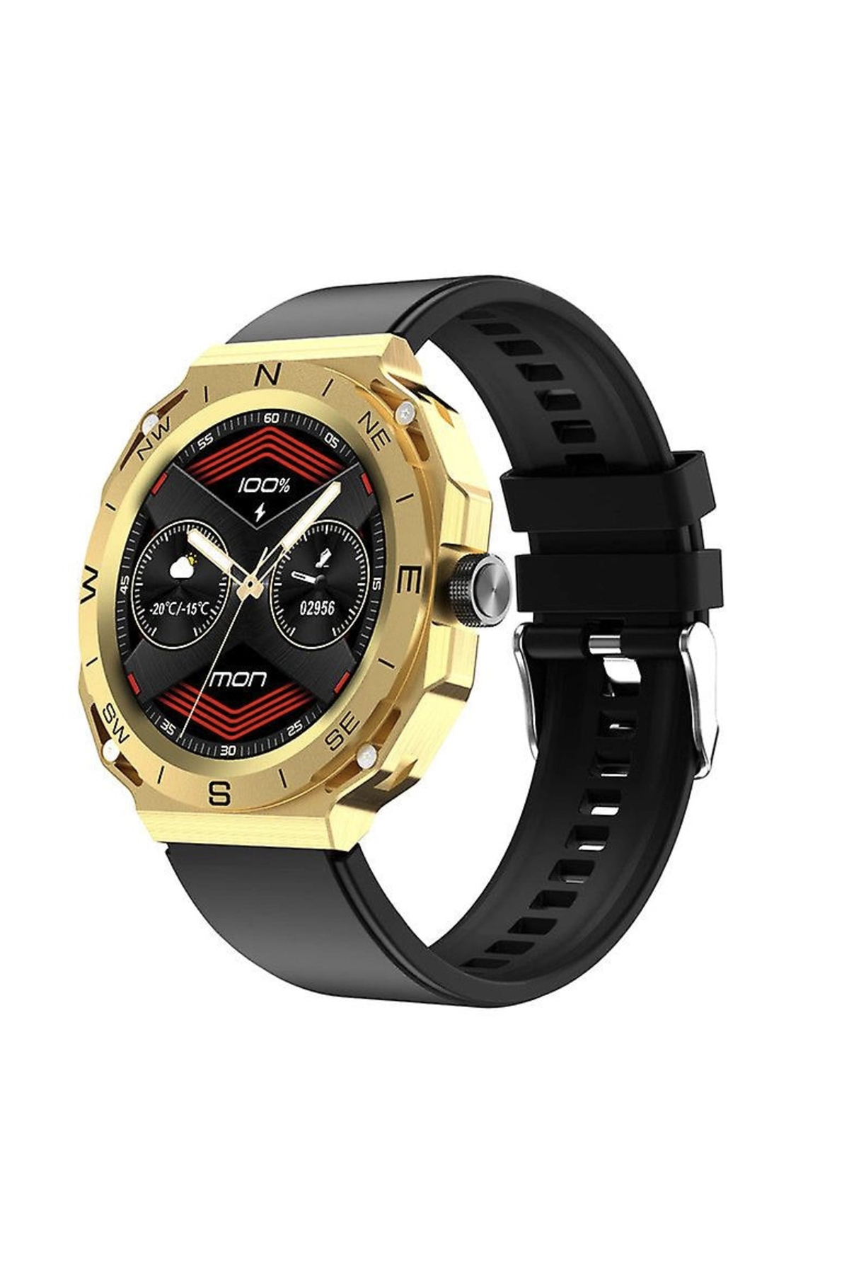 yollayenilensin SK22 Akıllı Saat – Değişebilir Gold & Siyah Kasa, IP68 ...