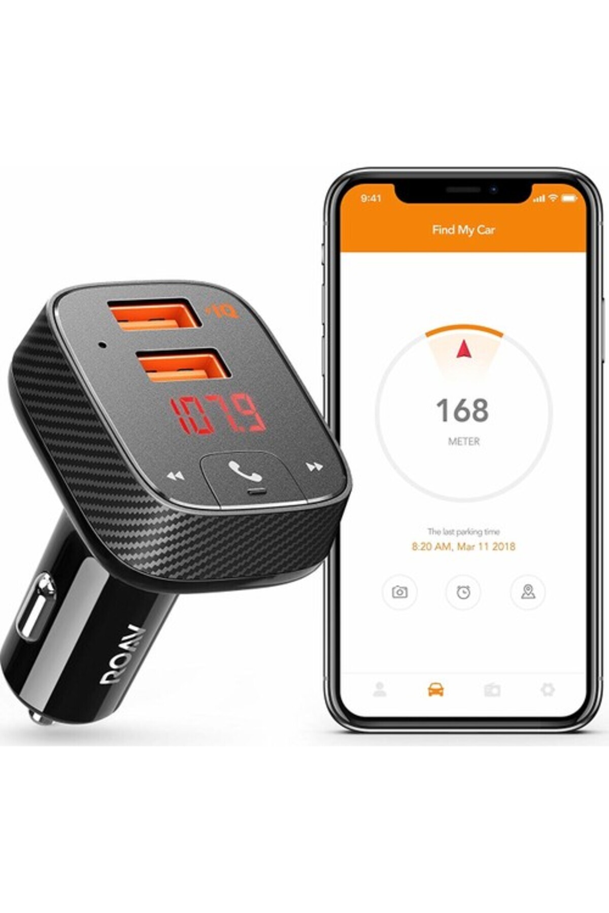Anker Roav Smartcharge F2 Akıllı Araç Bulucu Bluetooth Hızlı Araç Şarjı ...