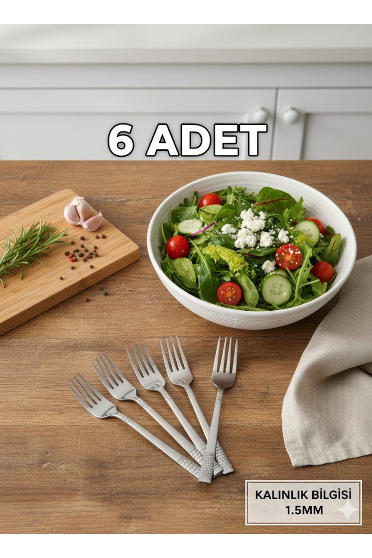 HAKS HASIR MODEL YEMEK ÇATALI 6 ADET - Fiyatı, Yorumları