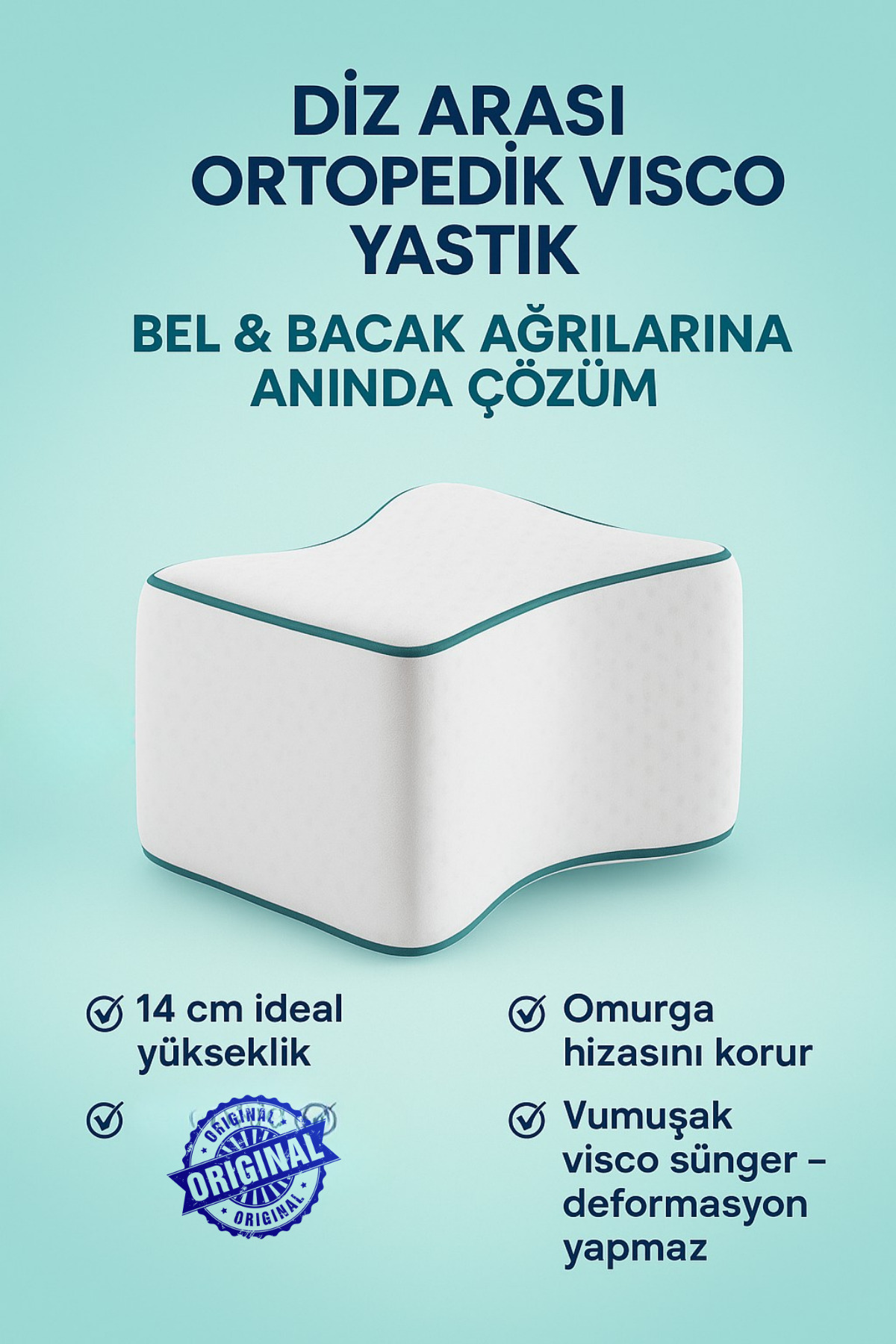 EpiRelax Diz Arası Ortapedik Yastık - Bacak Arası Omurga Dostu ...