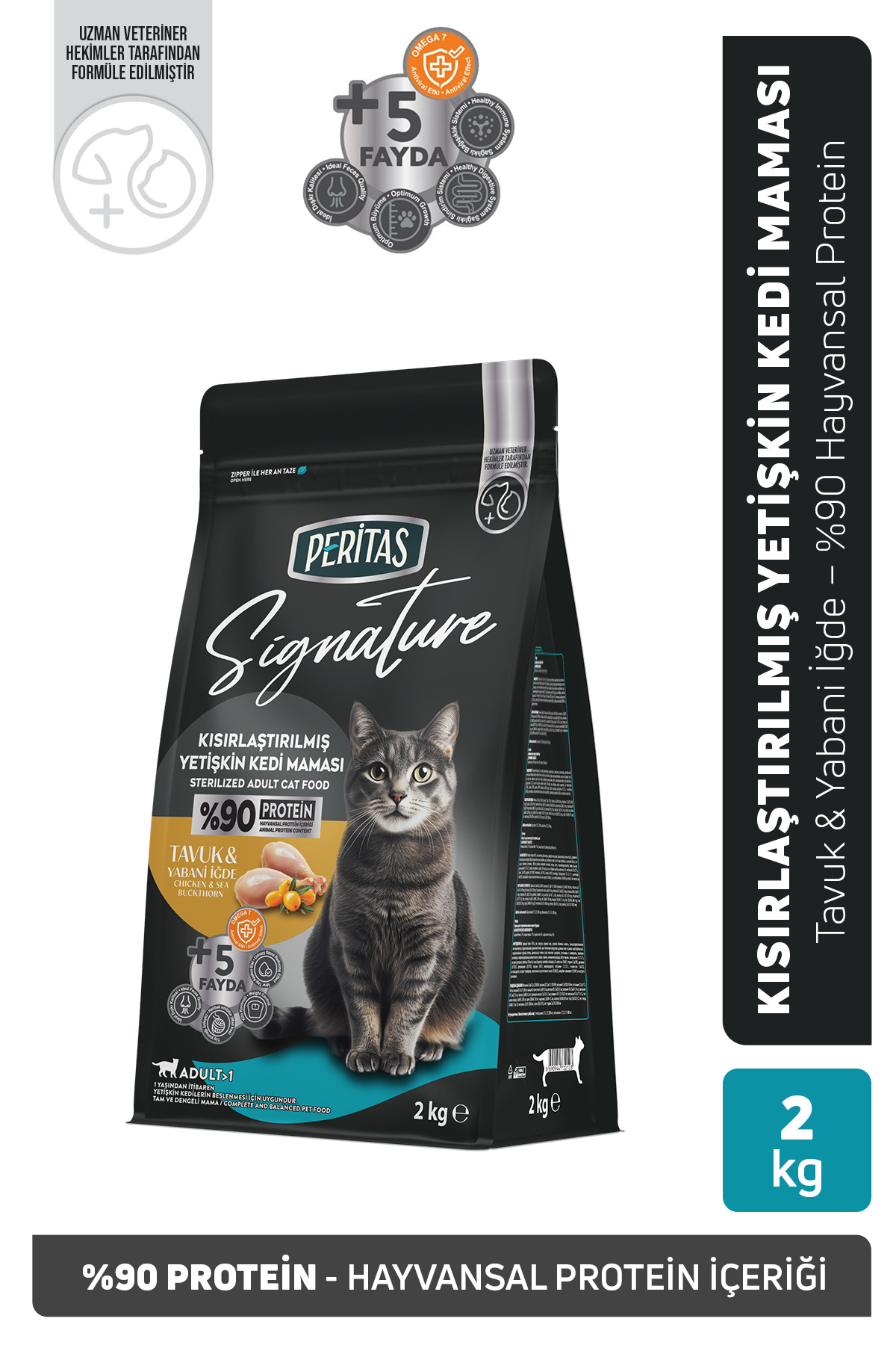 PERİTAS Signature Tavuklu Kısırlaştırılmış Yetişkin Kedi Maması ...