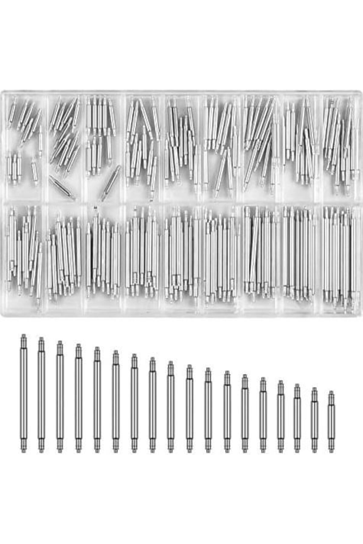 ZhlTools Yaylı Çelik Saat Kordon Pimi 9 farklı ebatta 180 adet Kutulu ...