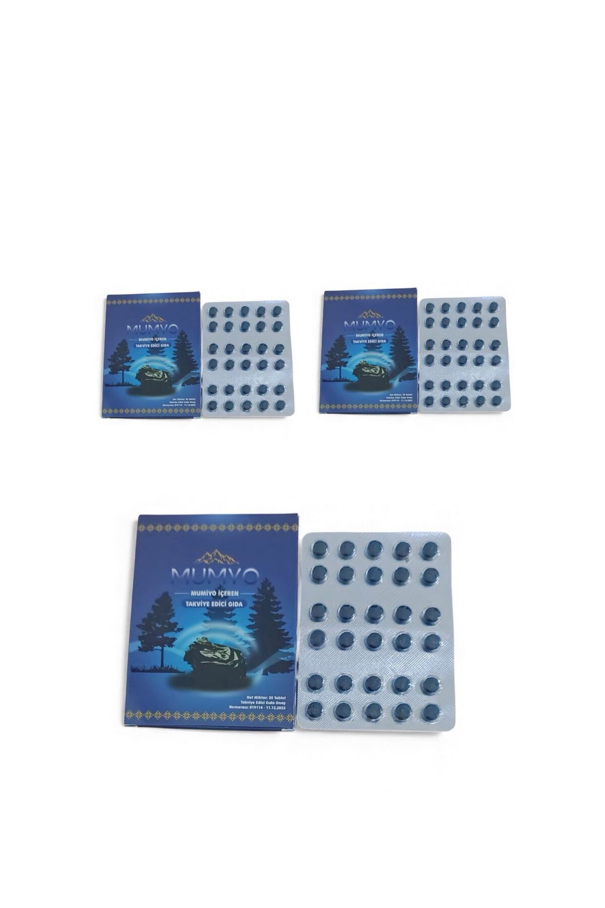 MUMYO %100 saf mumiyo içeren takviye edici gıda 30'lu Tablet x 3 paket ...