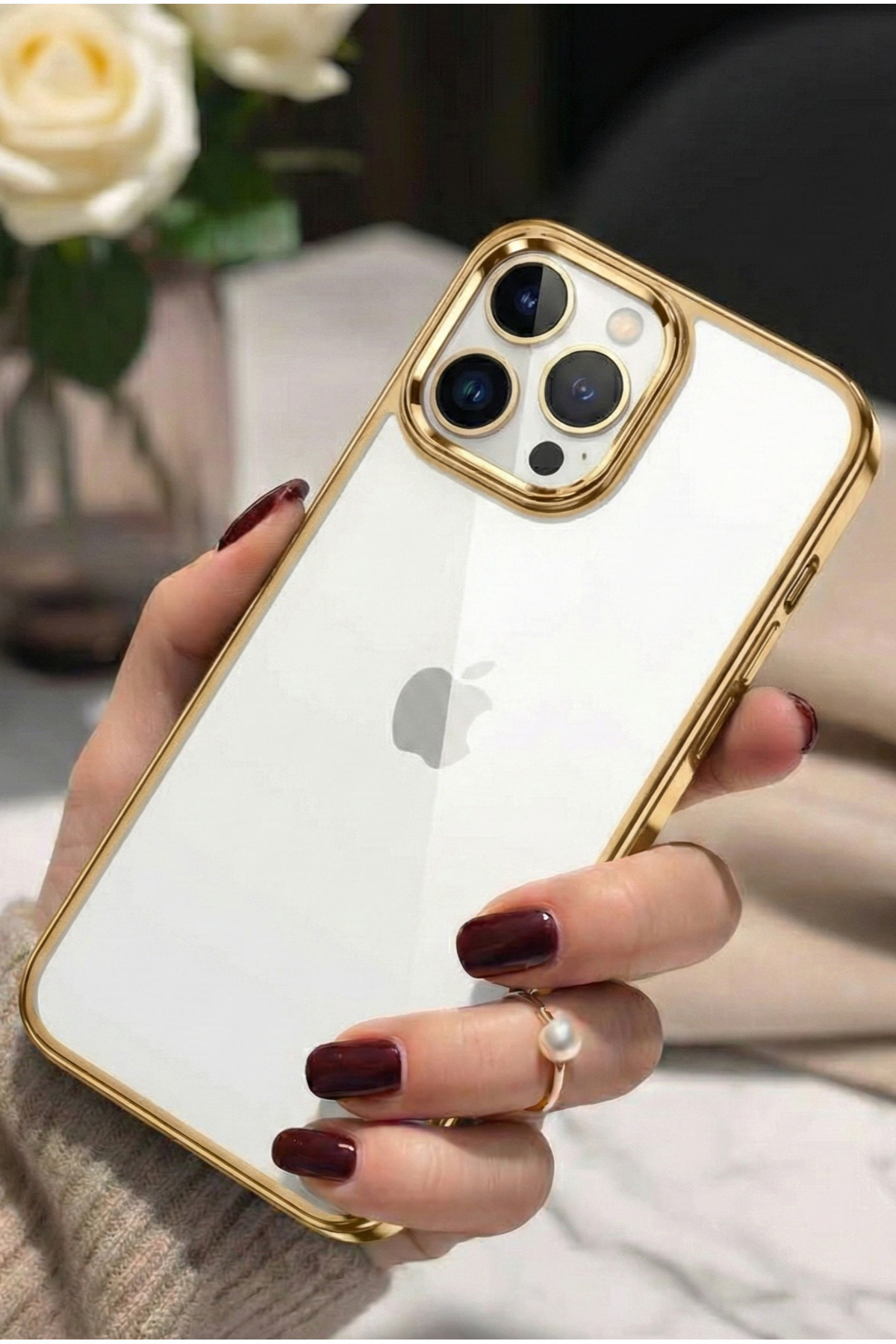 TechTrove Apple iPhone 11 Pro Max Uyumlu 3D Kamera Korumalı Şeffaf ...