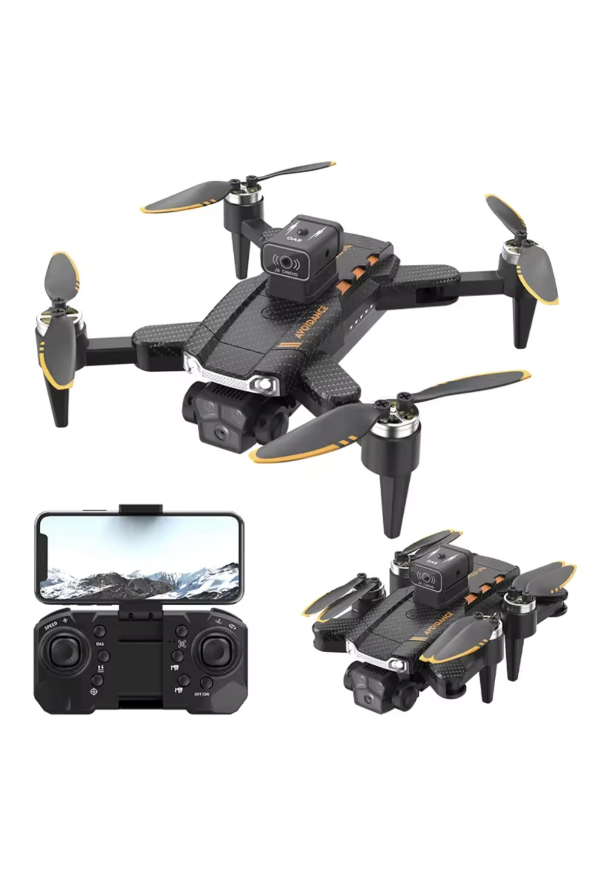 yollayenilensin JS22 Pro Fırçasız Motorlu 4K Kamera Karbon Desenli ...