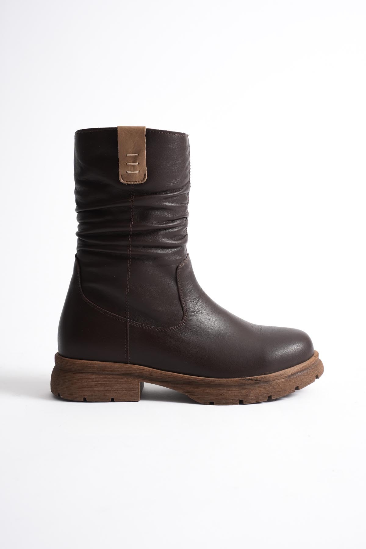 ANALİN SHOES Kadın Hakiki Deri İçi Kürklü Körüklü Bot - Kahve - Fiyatı ...
