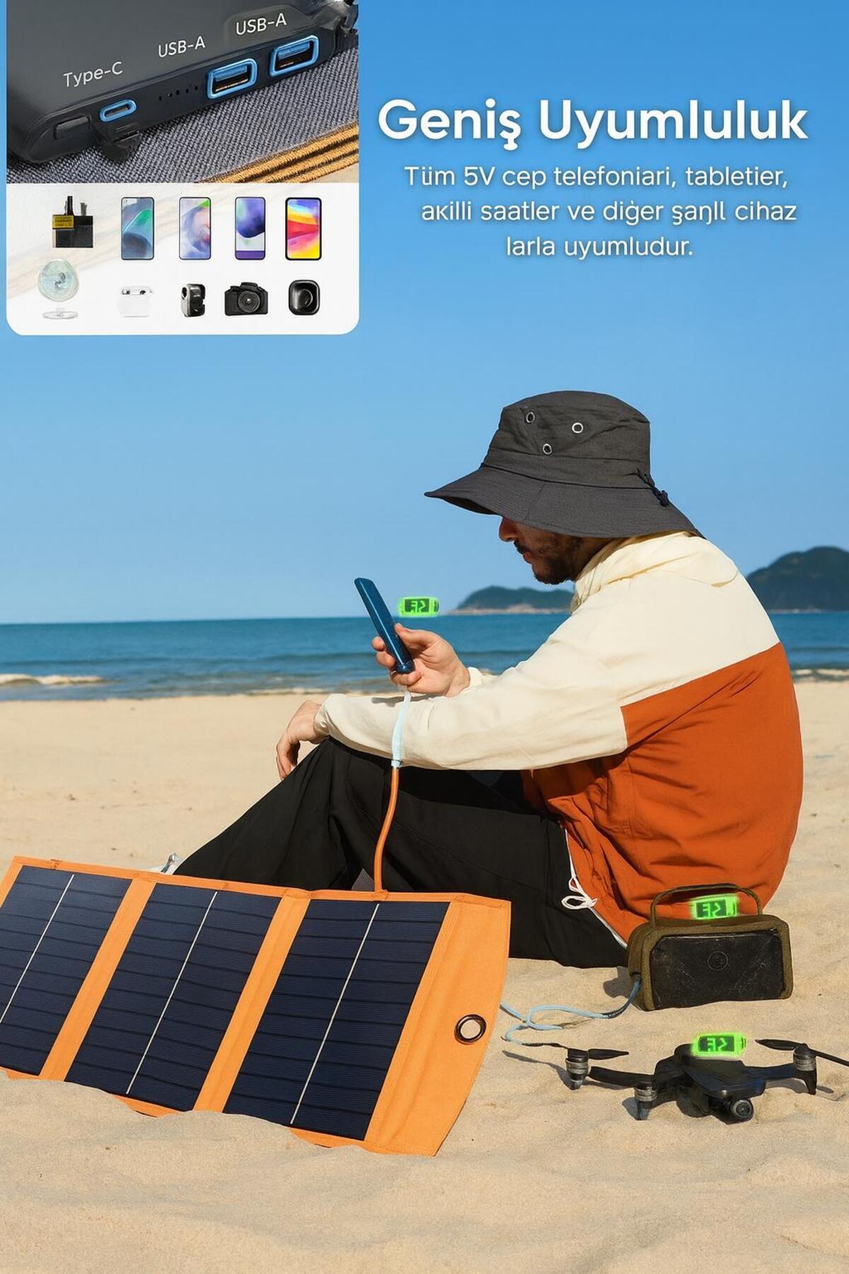 ATLT ATLANTİS 10.000MAH GÜNEŞ ENERJİLİ SOLAR TAŞINABİLİR POWERBANK 3 ...