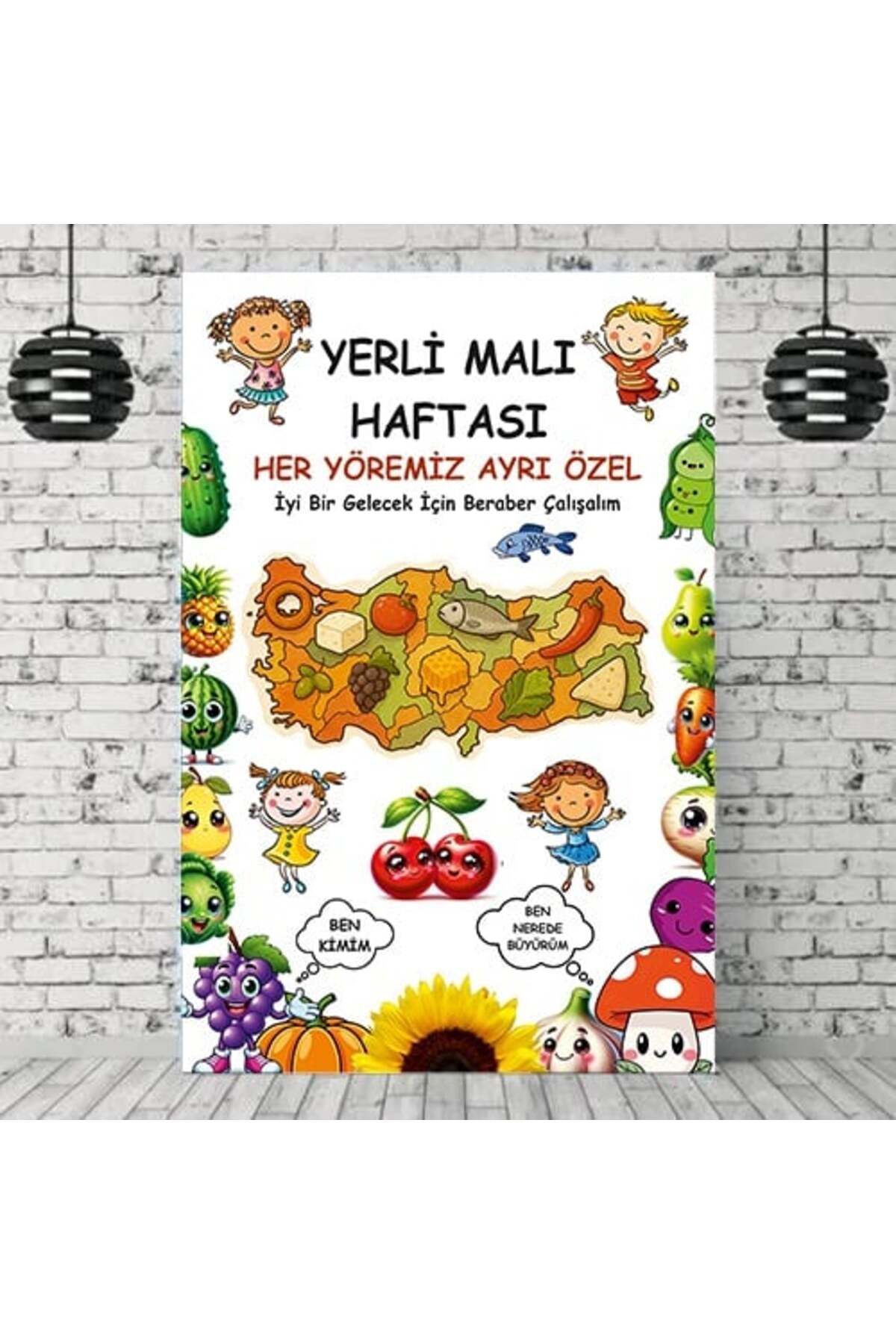 parti show Yerli Malı Haftası Okul Afişi 100*150 cm - Fiyatı, Yorumları