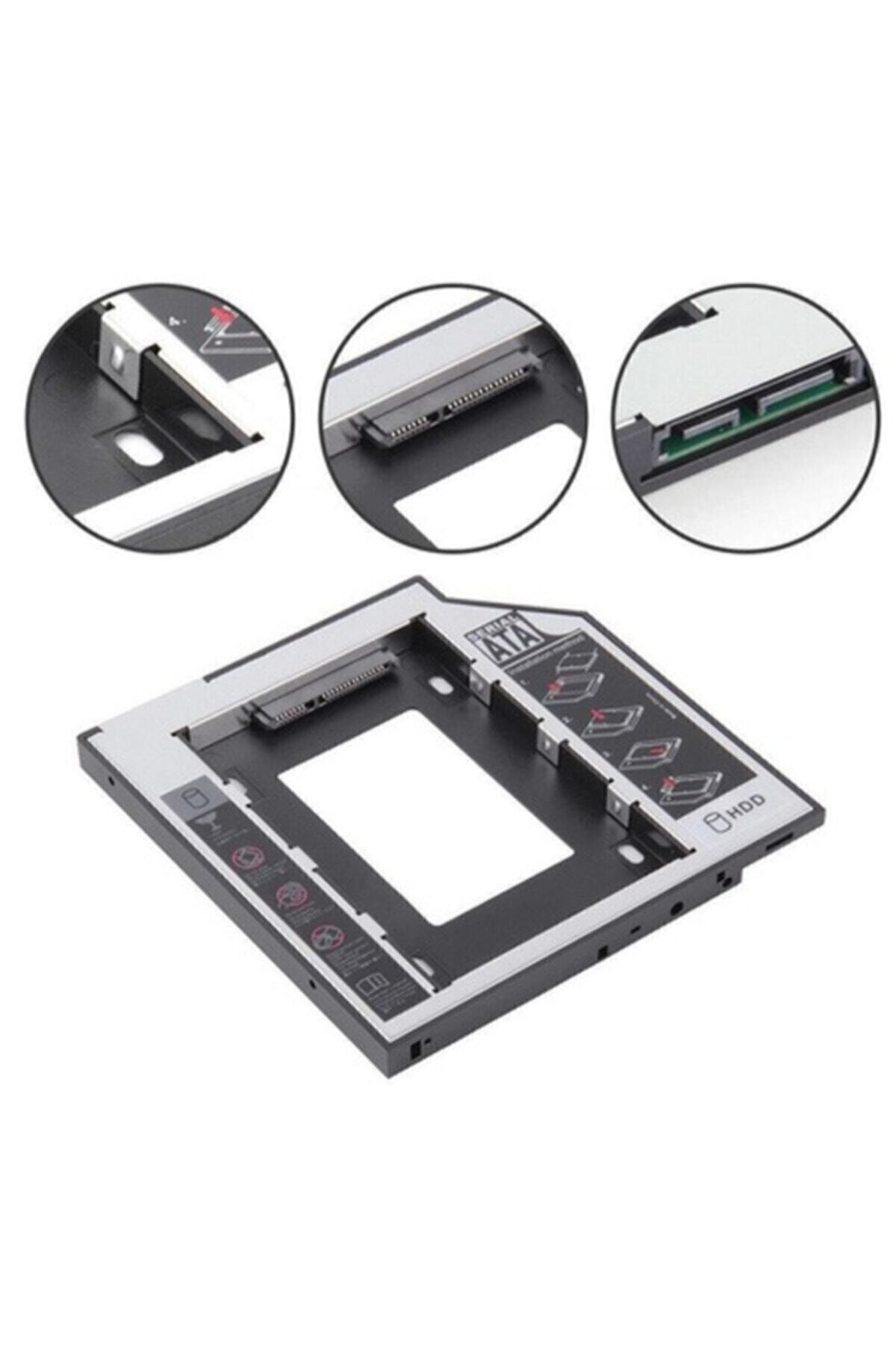 VOREX Gabble Dvd Yuvasına Takılan Ssd Hdd Kutusu 9.5 mm Hdd Caddy Kızak ...