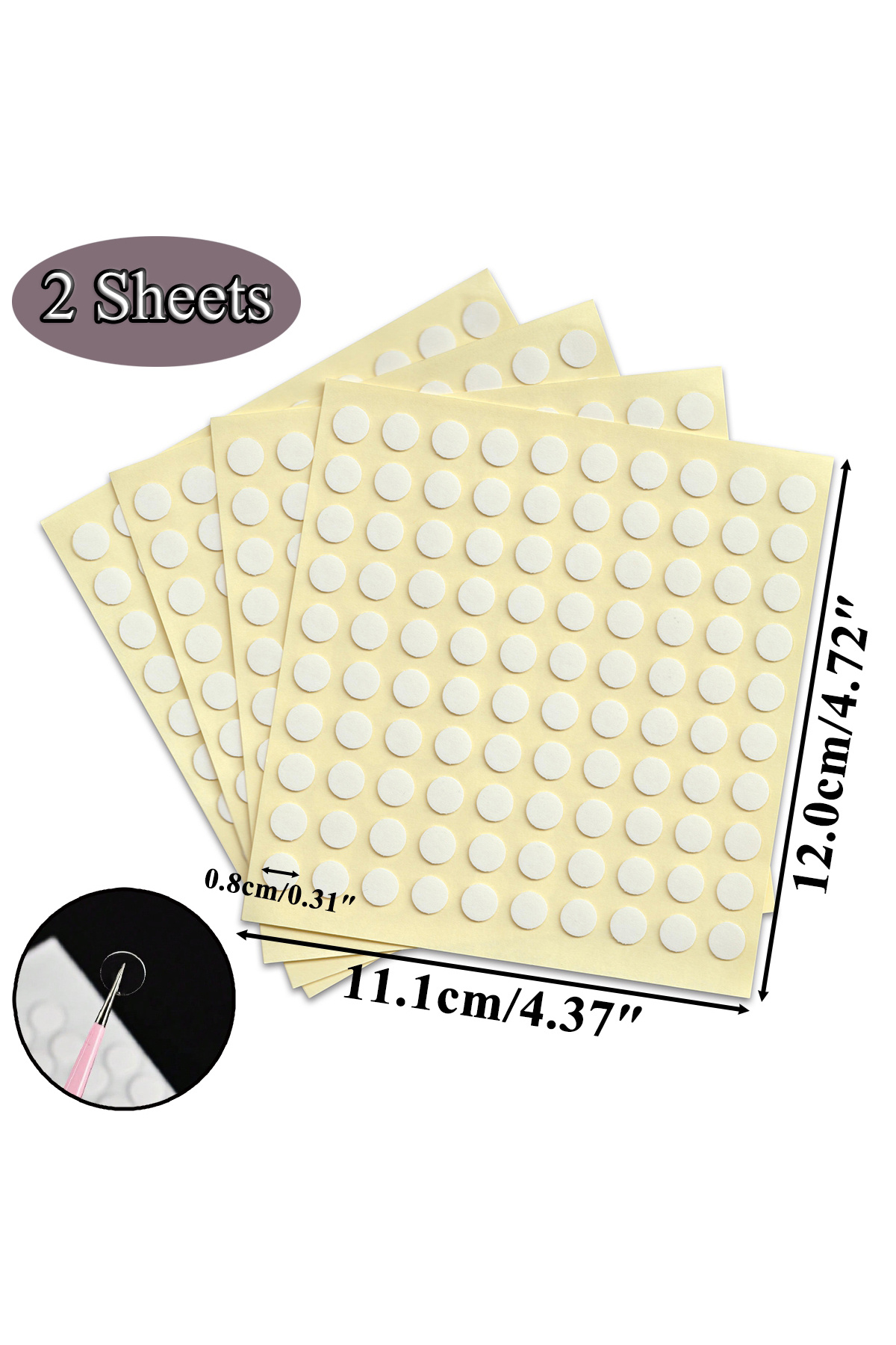 Choice 2 Sheets 1 to 30 Sheets Double-Sided Nail Adhesive Dots ...