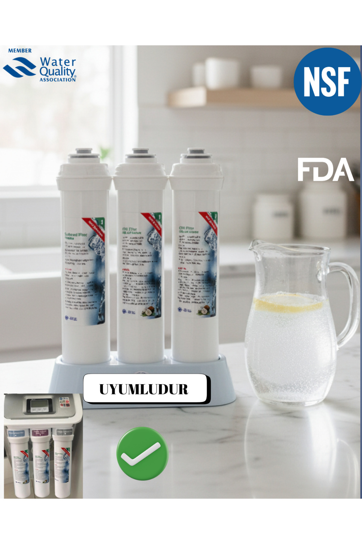Waters Ihlas Aura Cebilon Unique Dijital Su Arıtma Cihazı Uyumlu 3 Lü ...