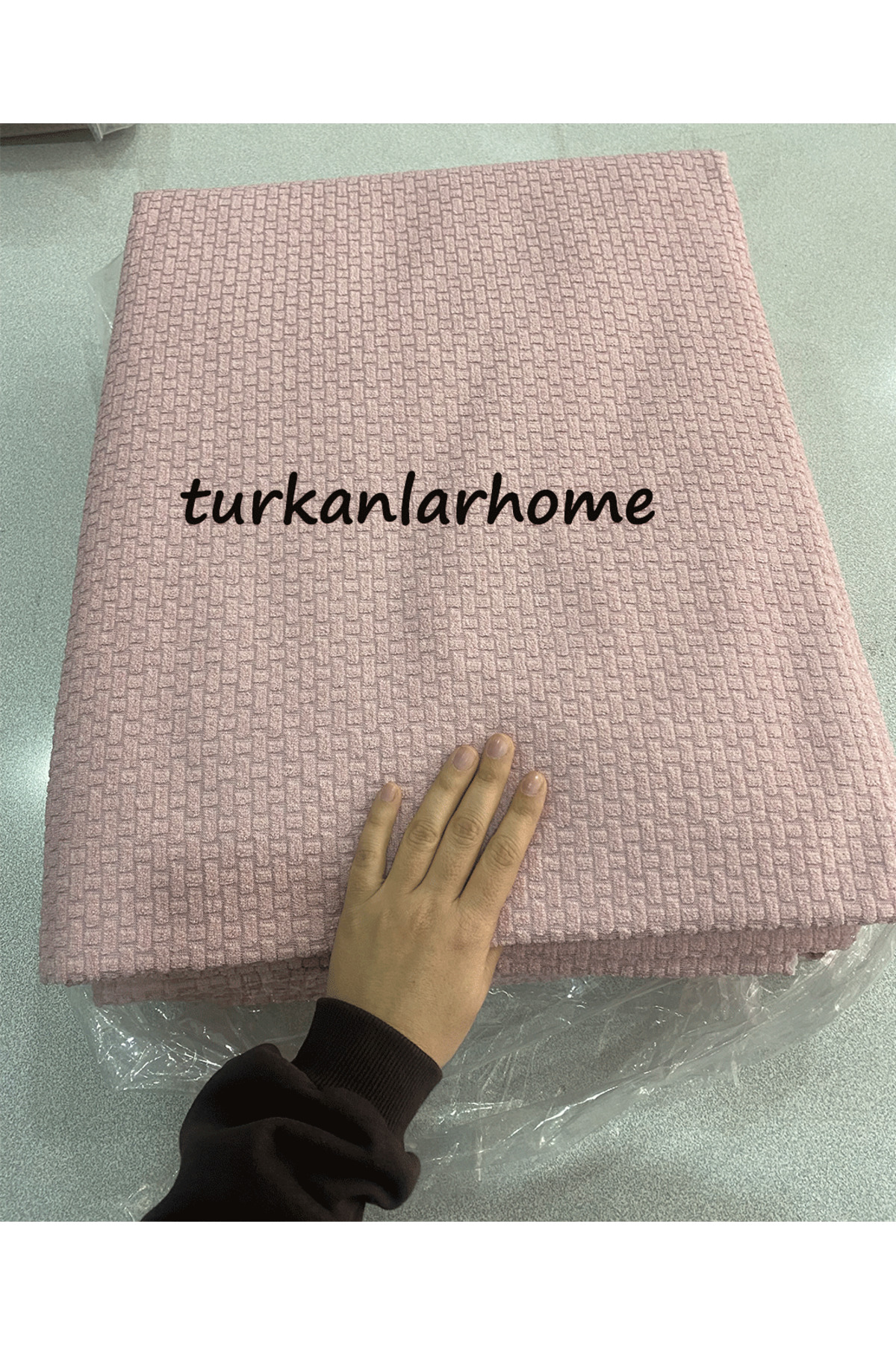 turkanlarhome Soft Doku Kaymaz Tabanlı Dokulu Koltuk Örtüsü pembe ...