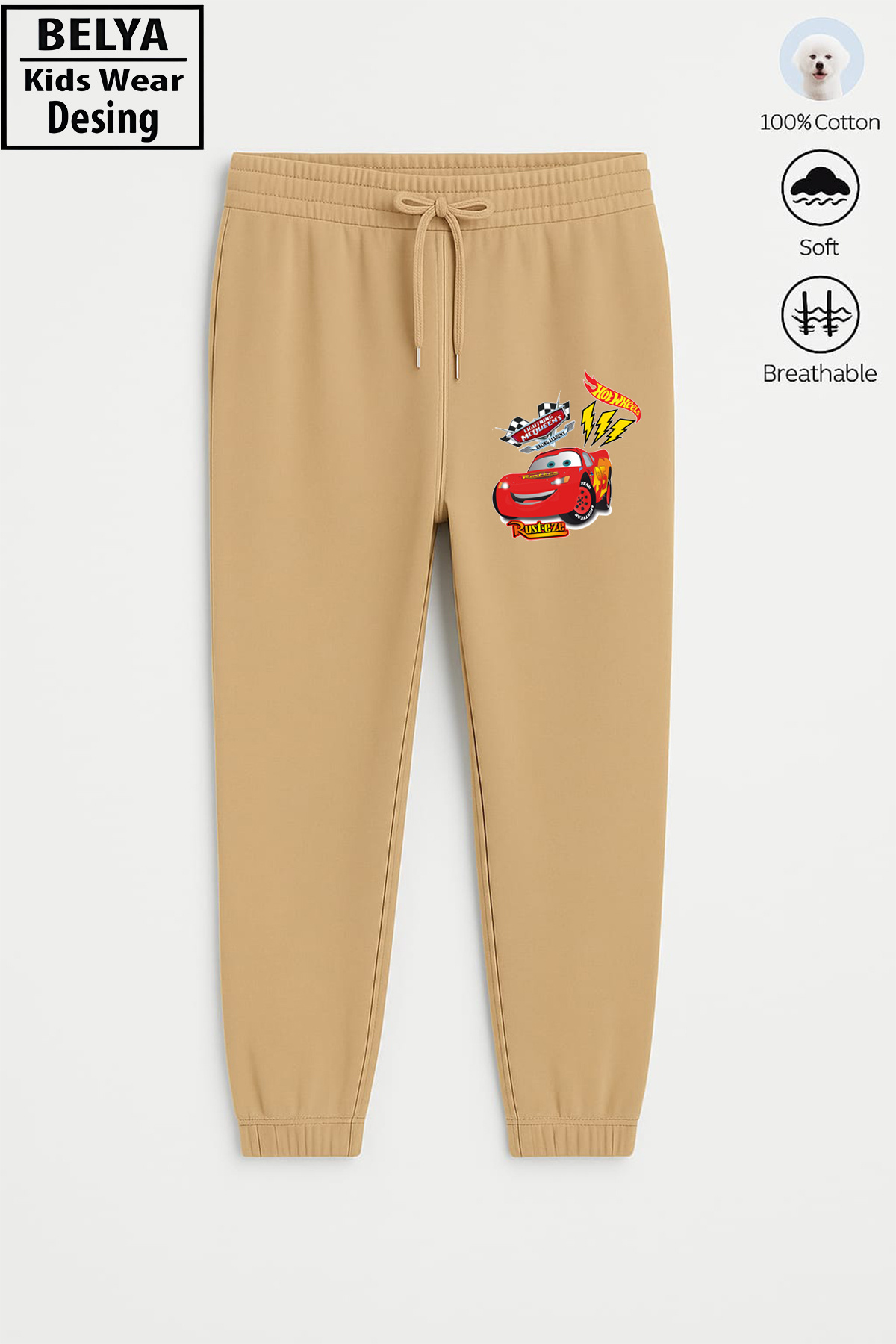 Belya Kids Wear Tam Kalıp 3 İplik Pamuğa Pamuk Paça Lastikli Simşek ...