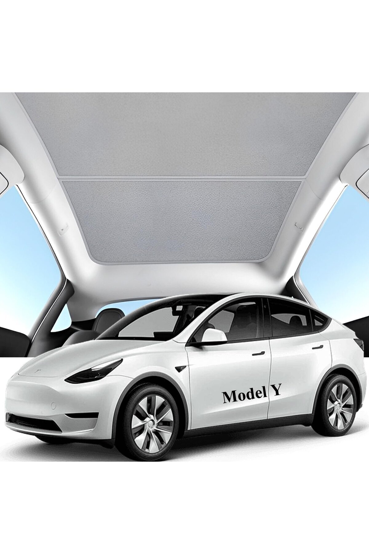 campasist Tesla Model Y ve Juniper için Cam Tavan Güneşlik, UV Koruma ...
