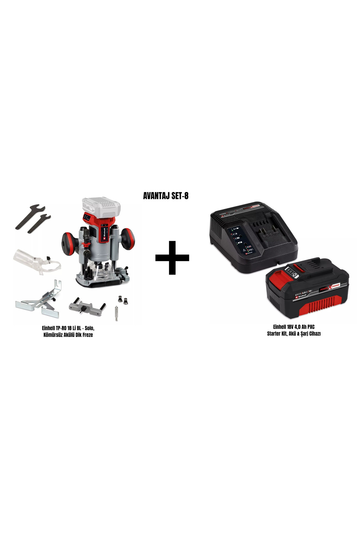 Einhell Set-8 (Einhell TP-RO 18 Li BL Kömürsüz Akülü Dik Freze+Einhell ...