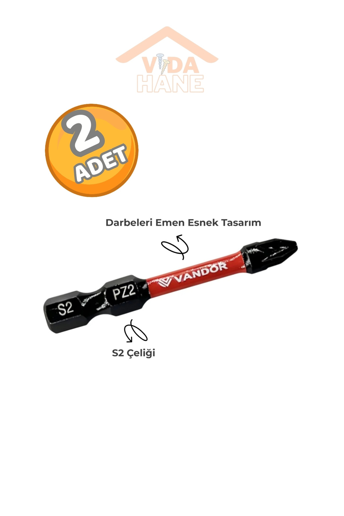 vosco VİDA HANE PZ2 X 75 VİDALAMA UCU 2 ADET - Fiyatı, Yorumları