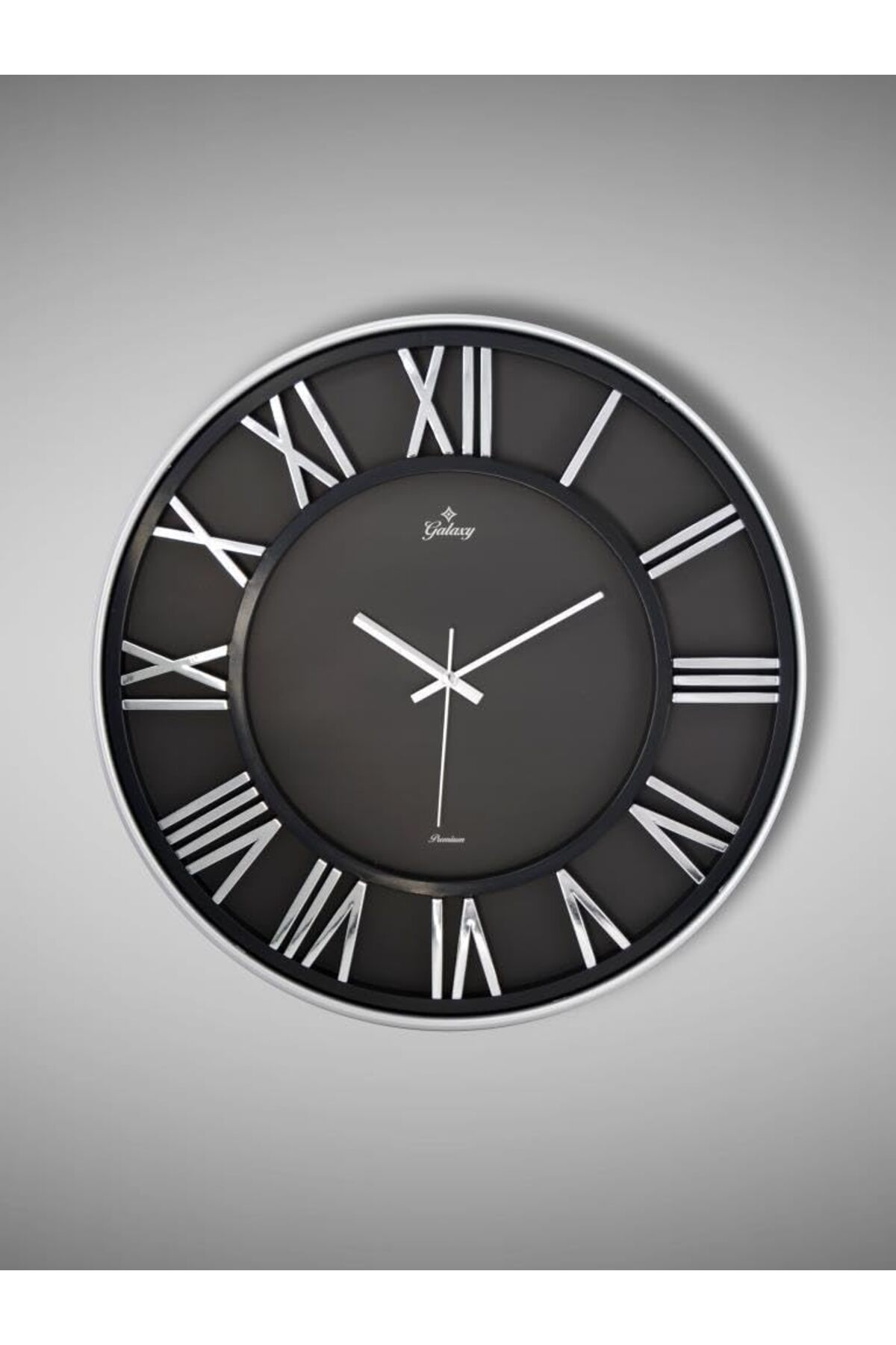Genel Markalar Galaxy Premium Serisi akamlı 40 cm Dur Saati Siyah-Gri ...