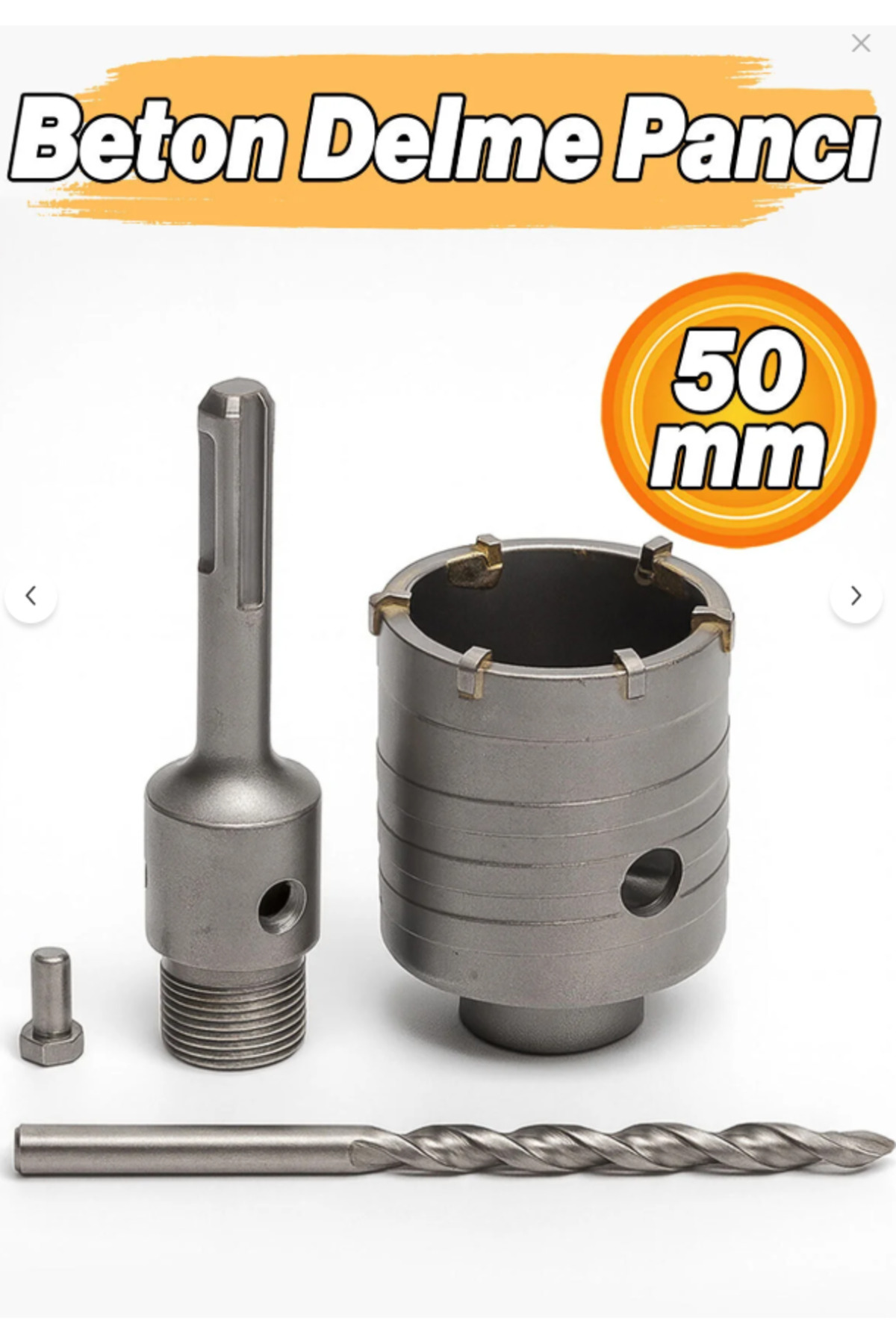 Nms Elmas Beton Delme Pançı 50MM SDS Profesyonel İnşaat Usta Tipi ...