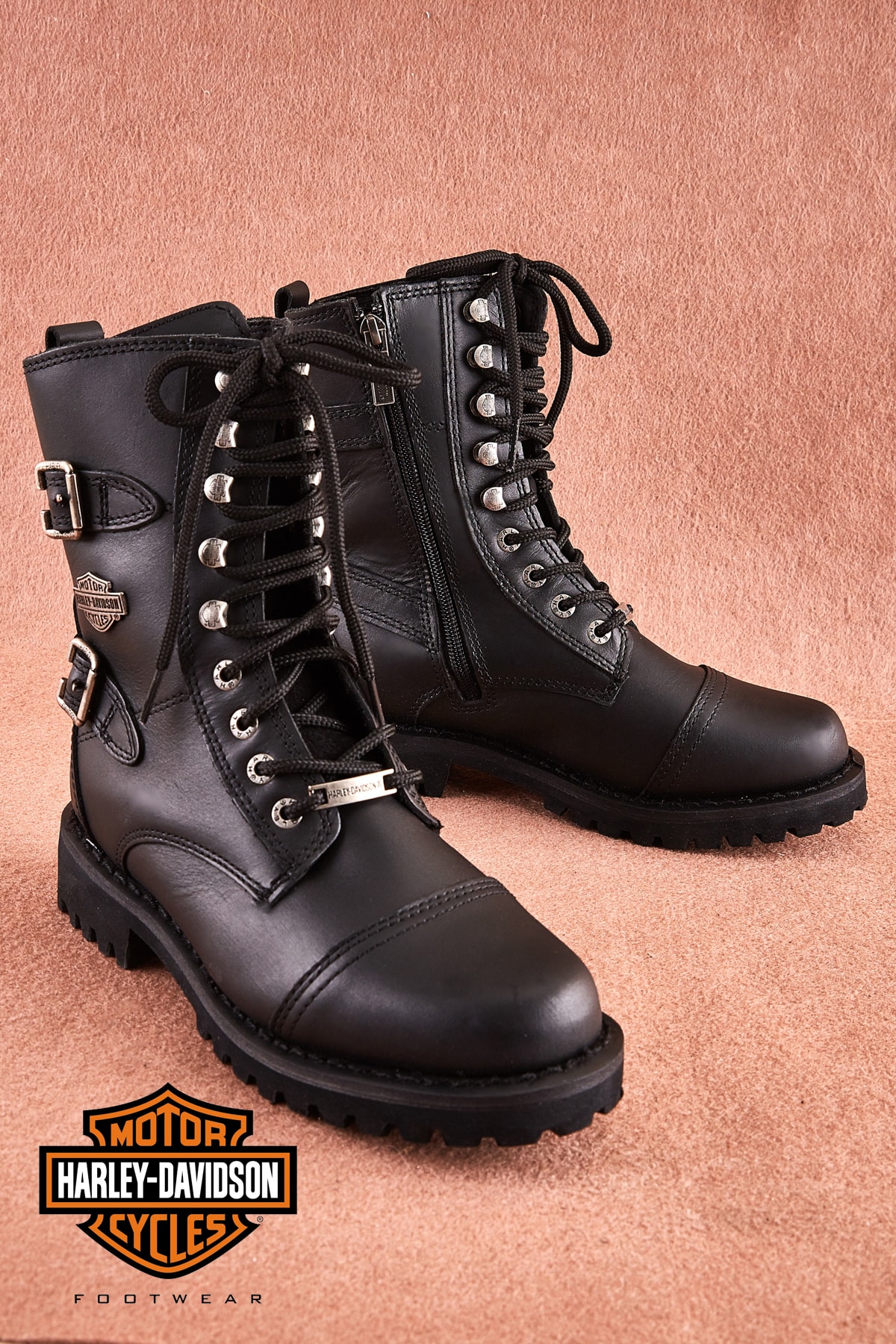 Harley Davidson Belsa Black Deri Kadın Bot Harley Davidson Belsa Black Deri Kadın Bot