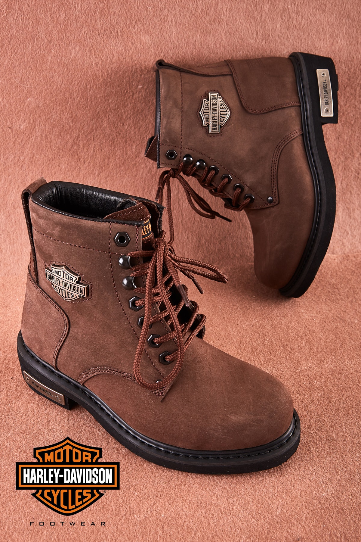 Harley Davidson Gibson D.Brown Deri Kadın Bot Harley Davidson Gibson D.Brown Deri Kadın Bot