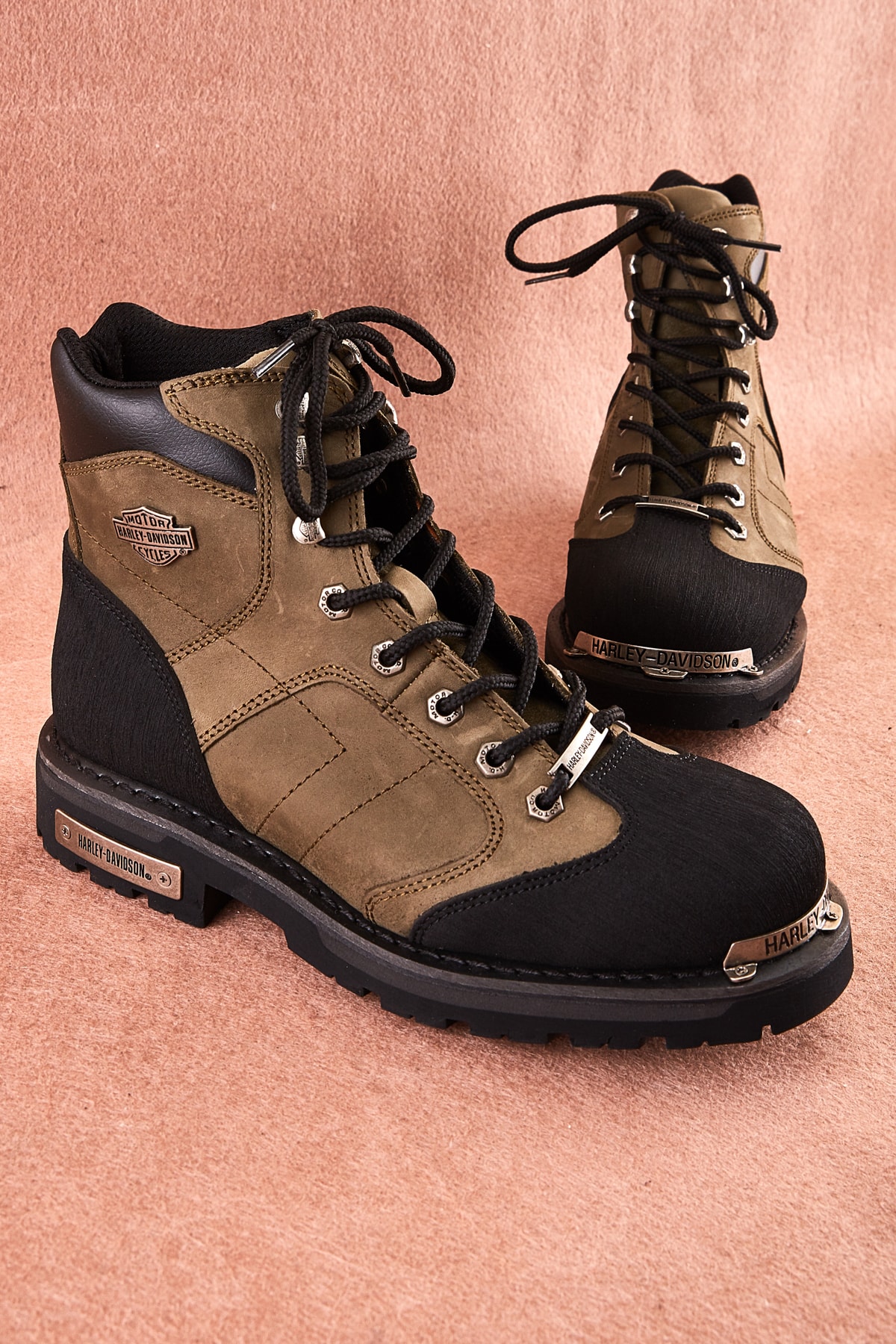 Harley Davidson Clemente Grey Deri Erkek Bot