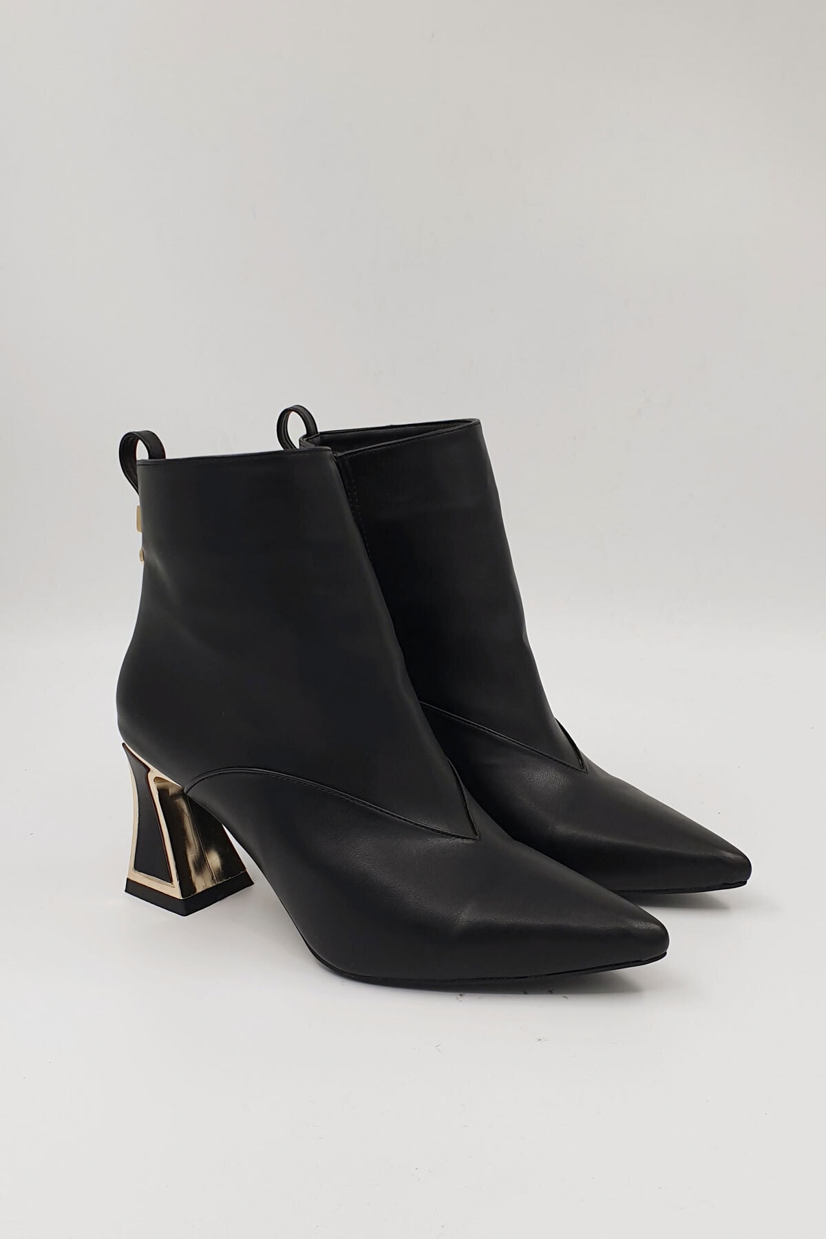 Marjin Kadın Siyah Balte Topuklu Bot